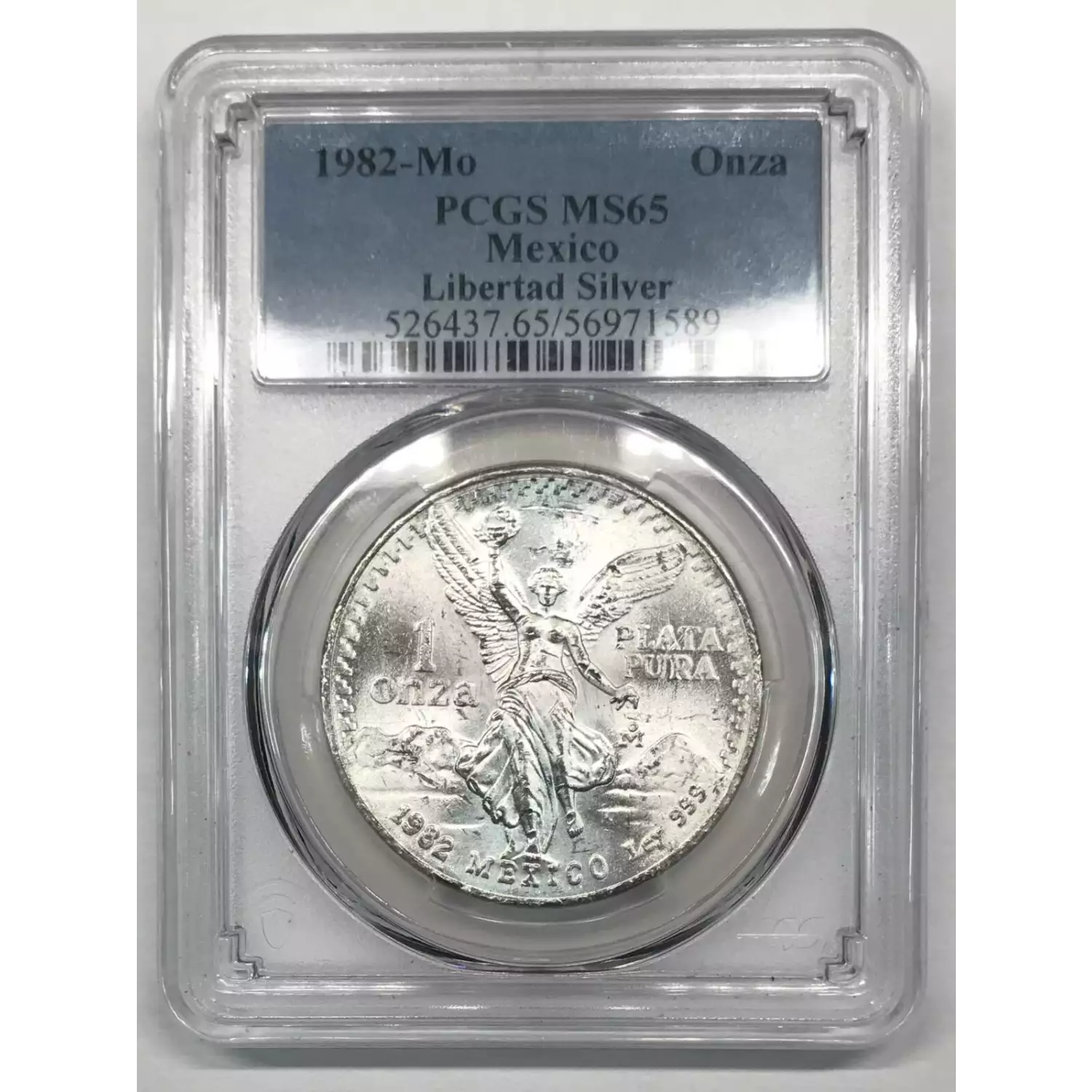 1982-Mo Mexico 1 oz Silver Libertad Onza PCGS MS-65 - Old Pueblo Coin