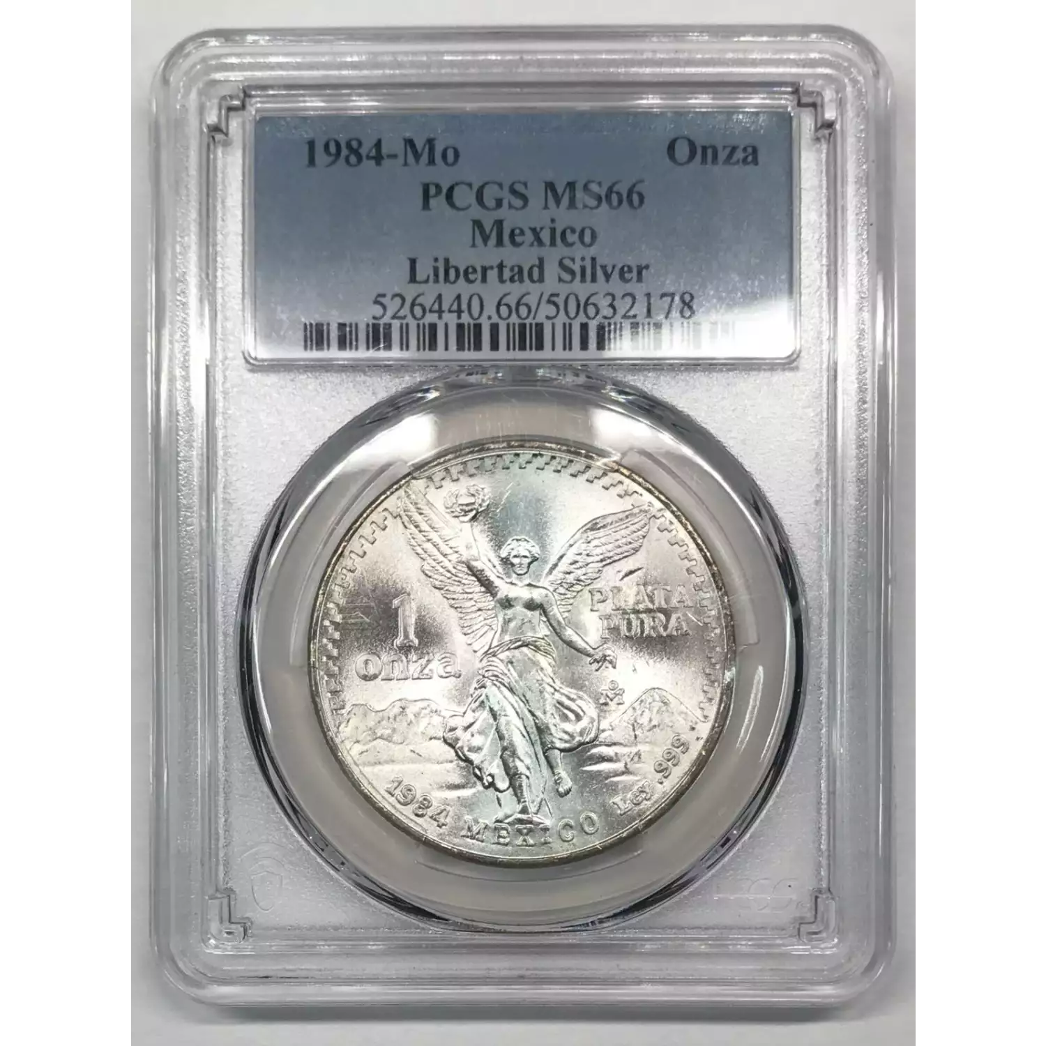 1984-Mo Mexico 1 oz Silver Libertad Onza PCGS MS-66 - Old Pueblo Coin