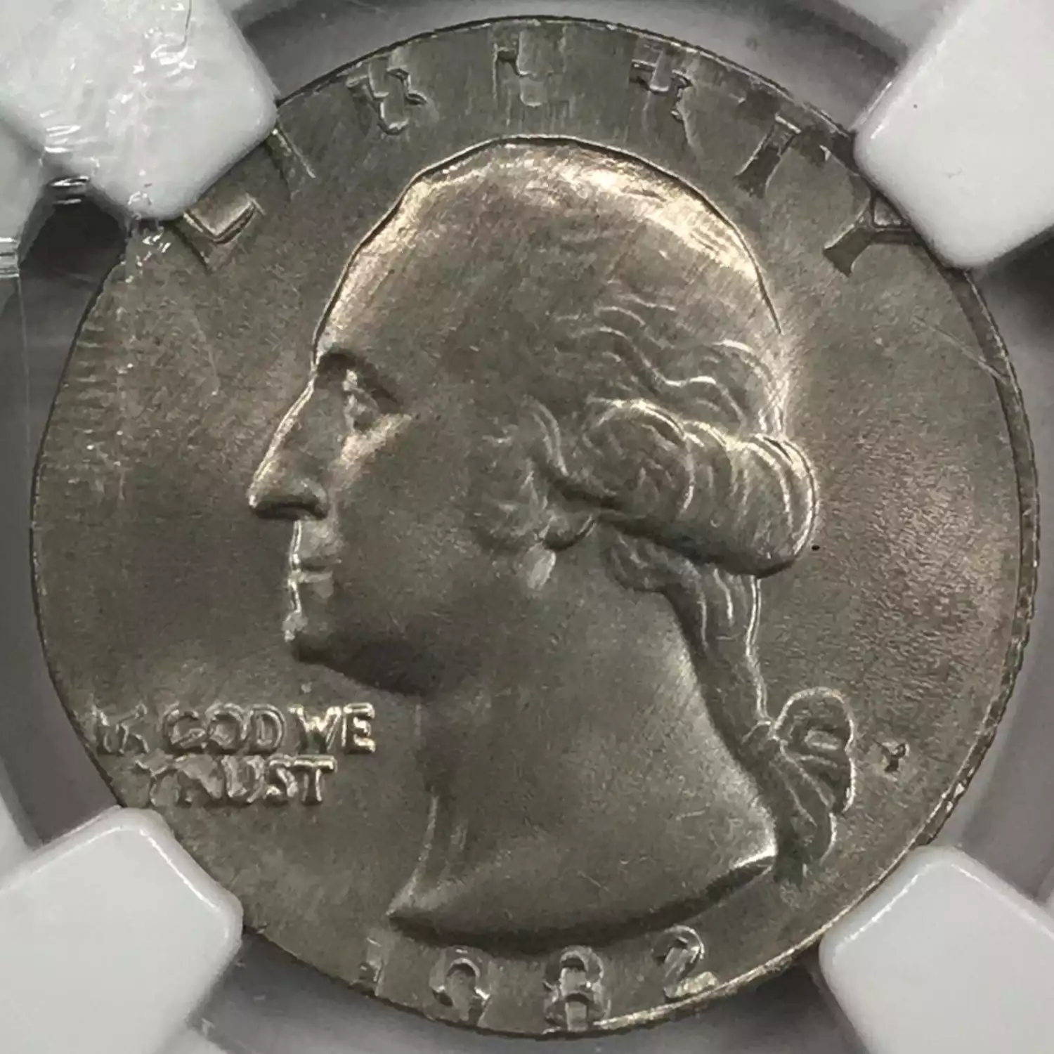 1982 Washington Quarter NGC MS-63 STRUCK ON 5C PLANCHET 5.1 GR - Old ...