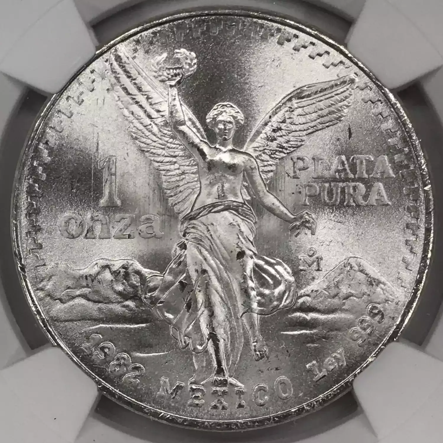 1982-Mo Mexico 1 oz Silver Libertad Onza NGC MS-66 Mo Silver - Old ...