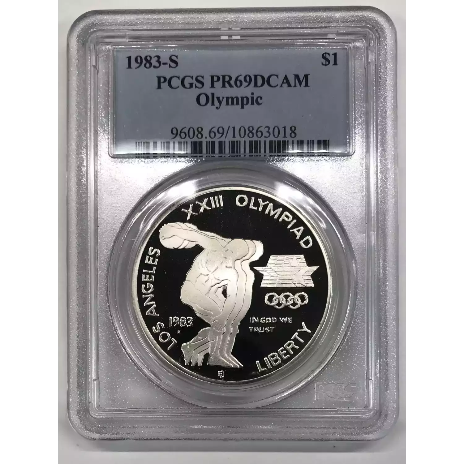 1983-S Los Angeles Olympics Commemorative Silver Dollar PCGS PR-69 DCAM ...
