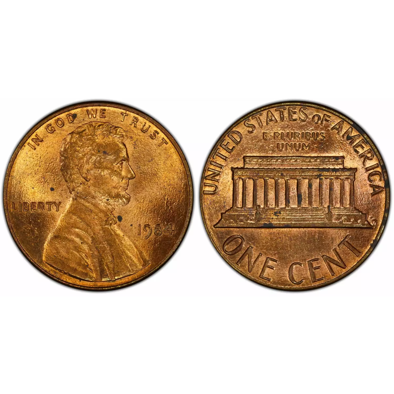 1984 Lincoln Memorial Cent PCGS MS-64 RB Doubled Die Obverse (DDO) FS-101 - Old Pueblo Coin