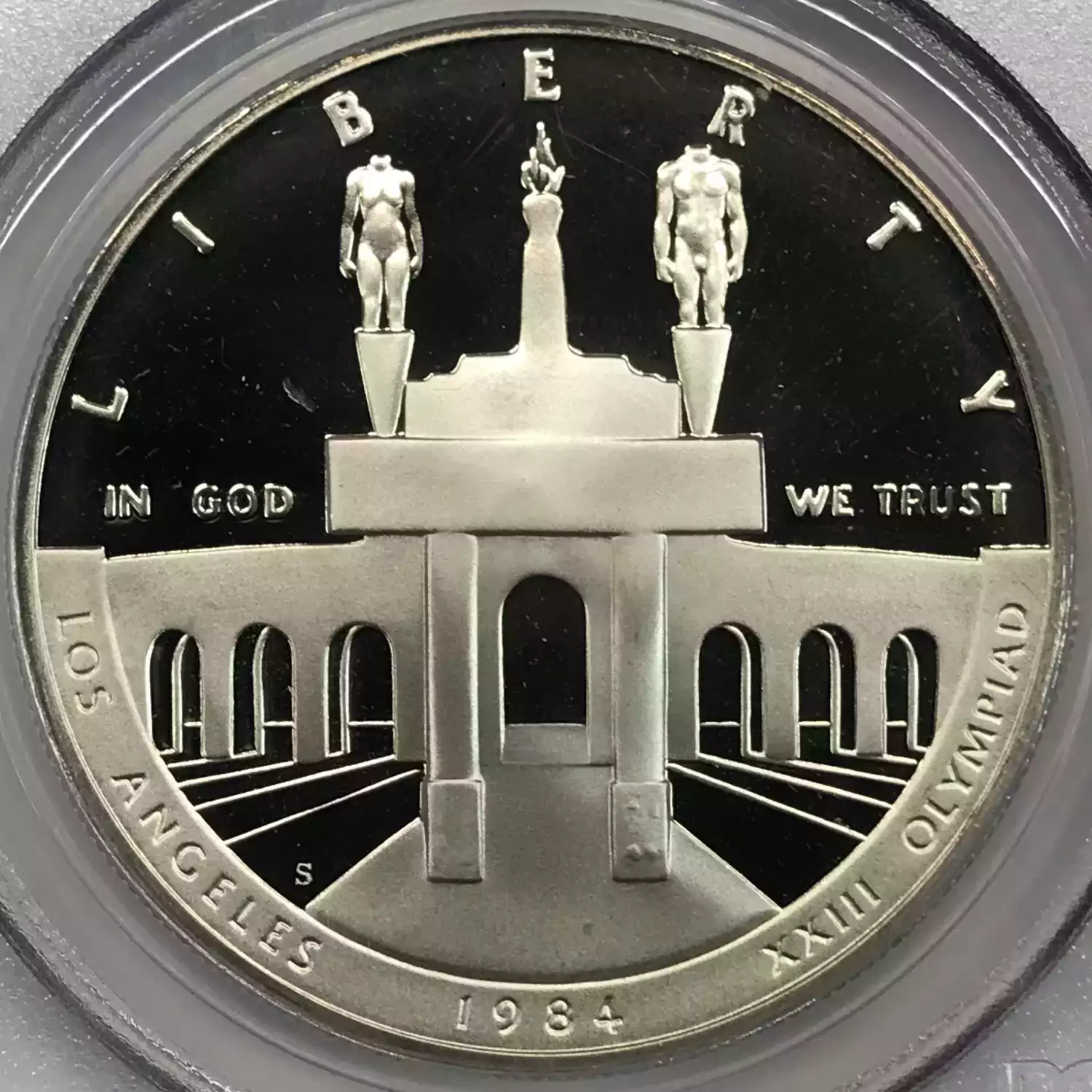 1984-S Los Angeles Olympics Commemorative Silver Dollar PCGS PR-69 DCAM ...