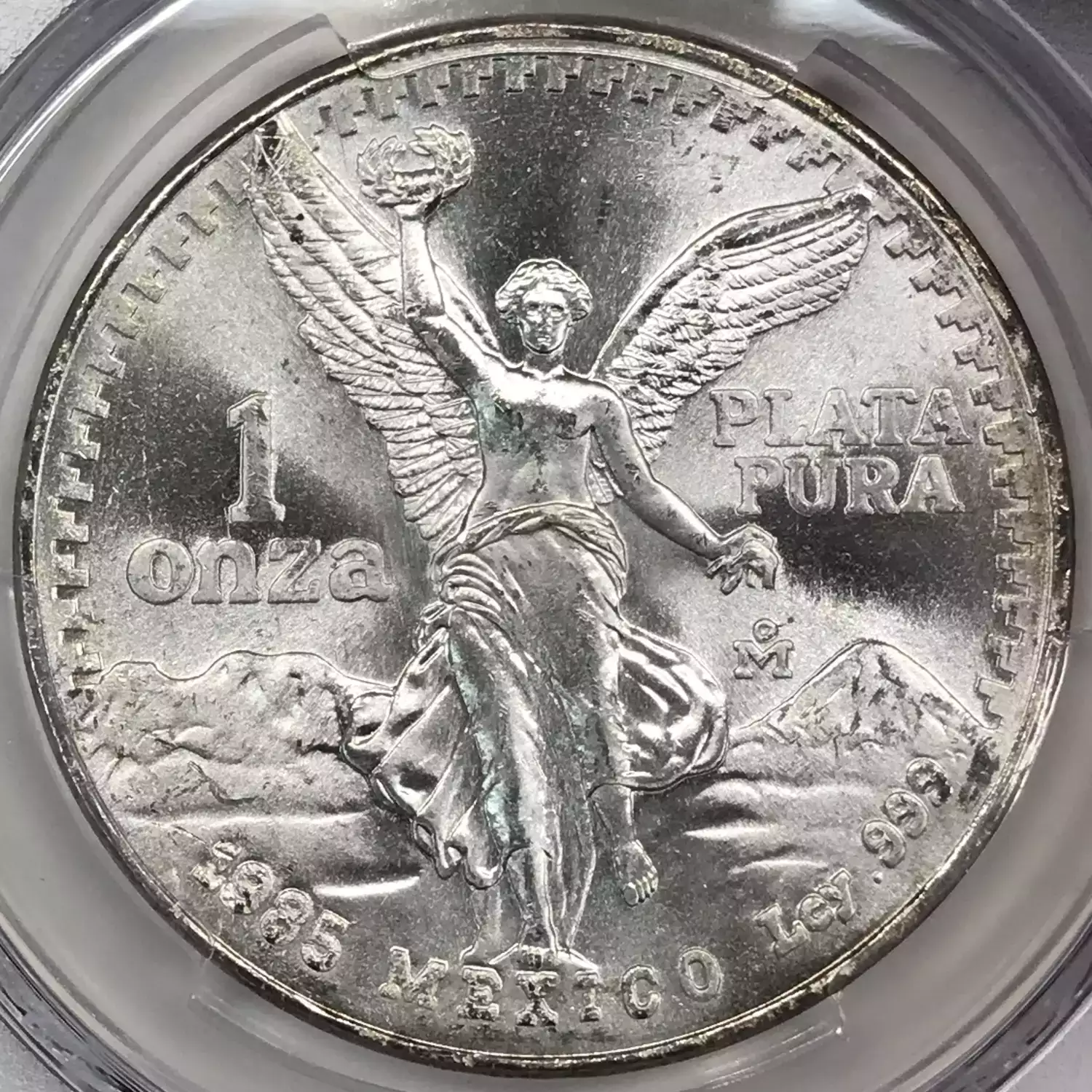 1985-Mo Mexico 1 oz Silver Libertad Onza PCGS MS-67 Libertad Silver ...