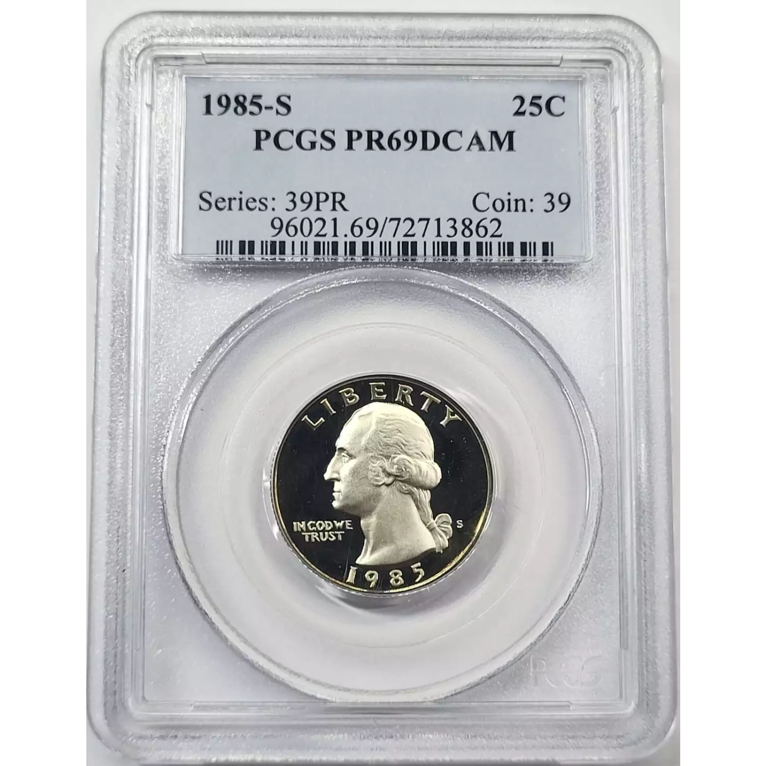1985-S Washington Quarter PCGS PR-69 DCAM - Old Pueblo Coin