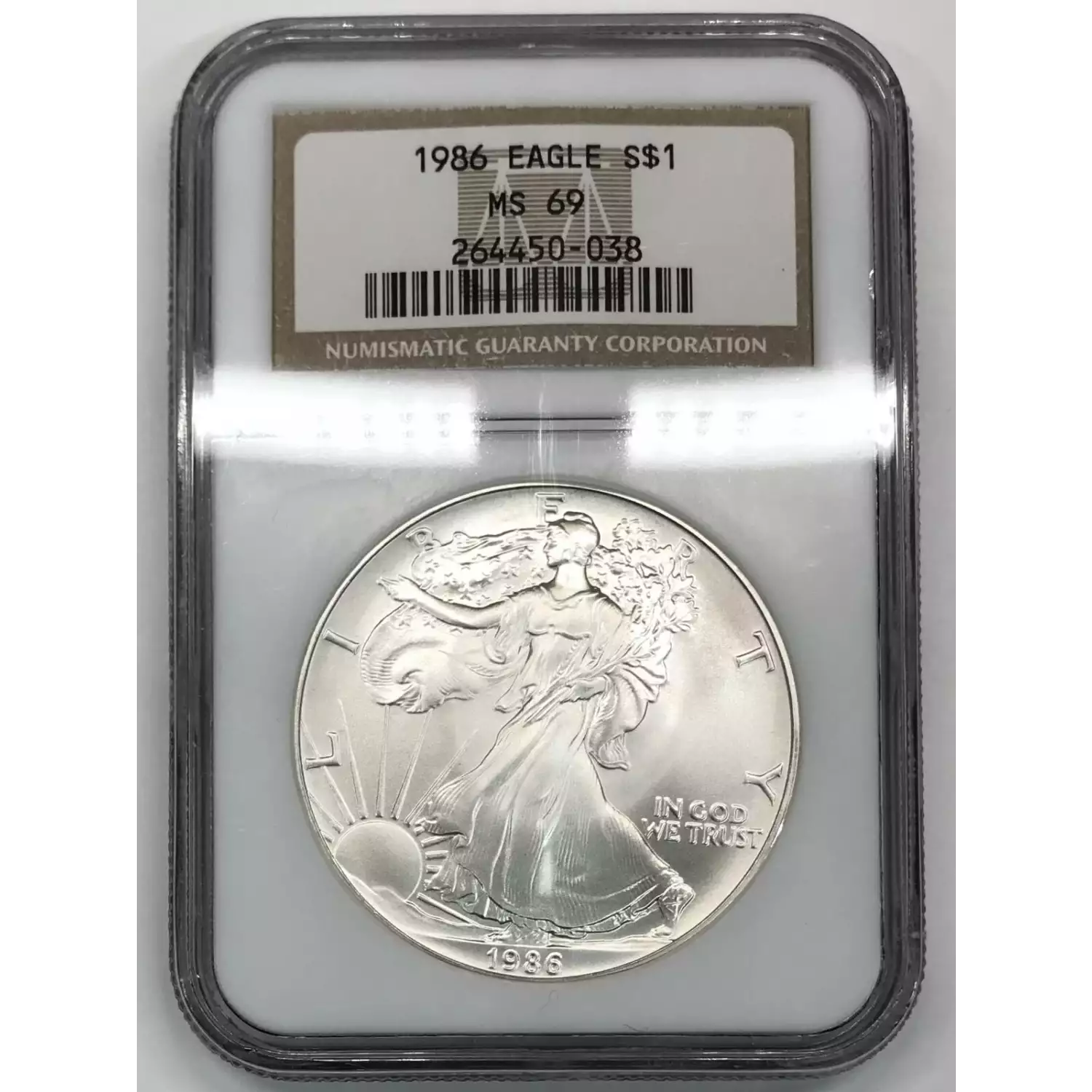 1986 Silver Eagle NGC MS-69 - Old Pueblo Coin
