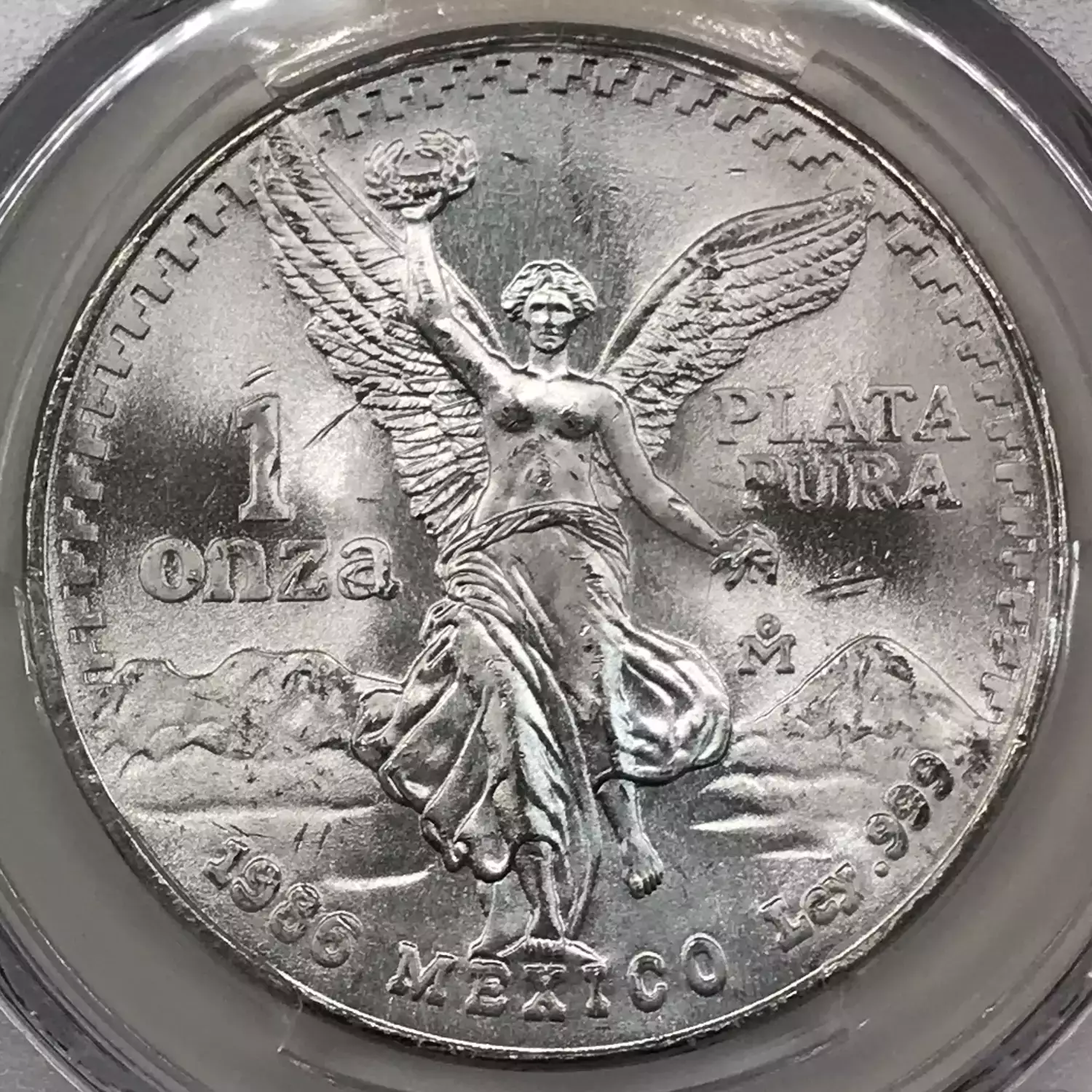 1986-Mo Mexico 1 oz Silver Libertad Onza PCGS MS-65 - Old Pueblo Coin