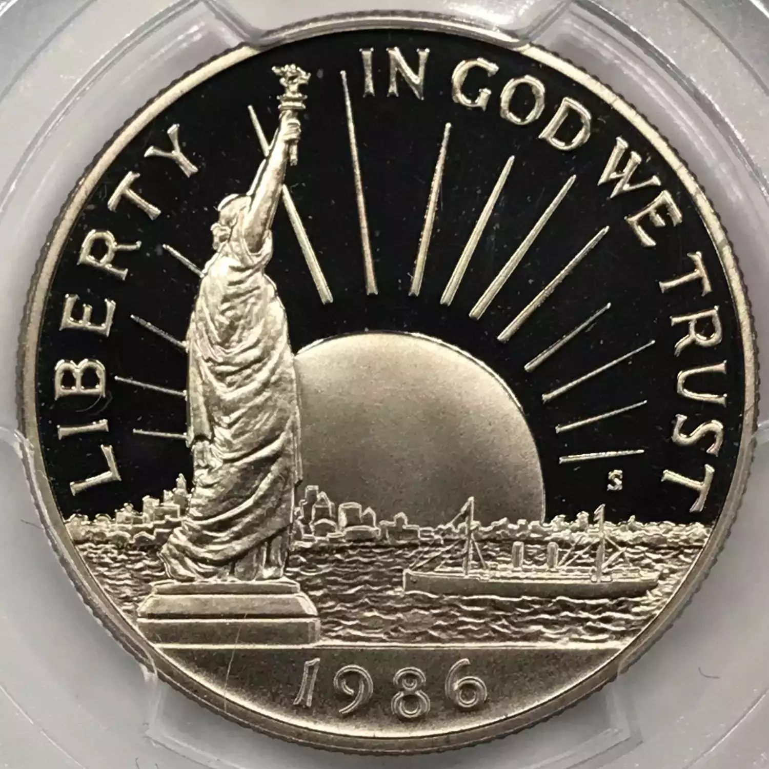 1986-S Statue of Liberty Centennial Commemorative Clad Half Dollar PCGS ...