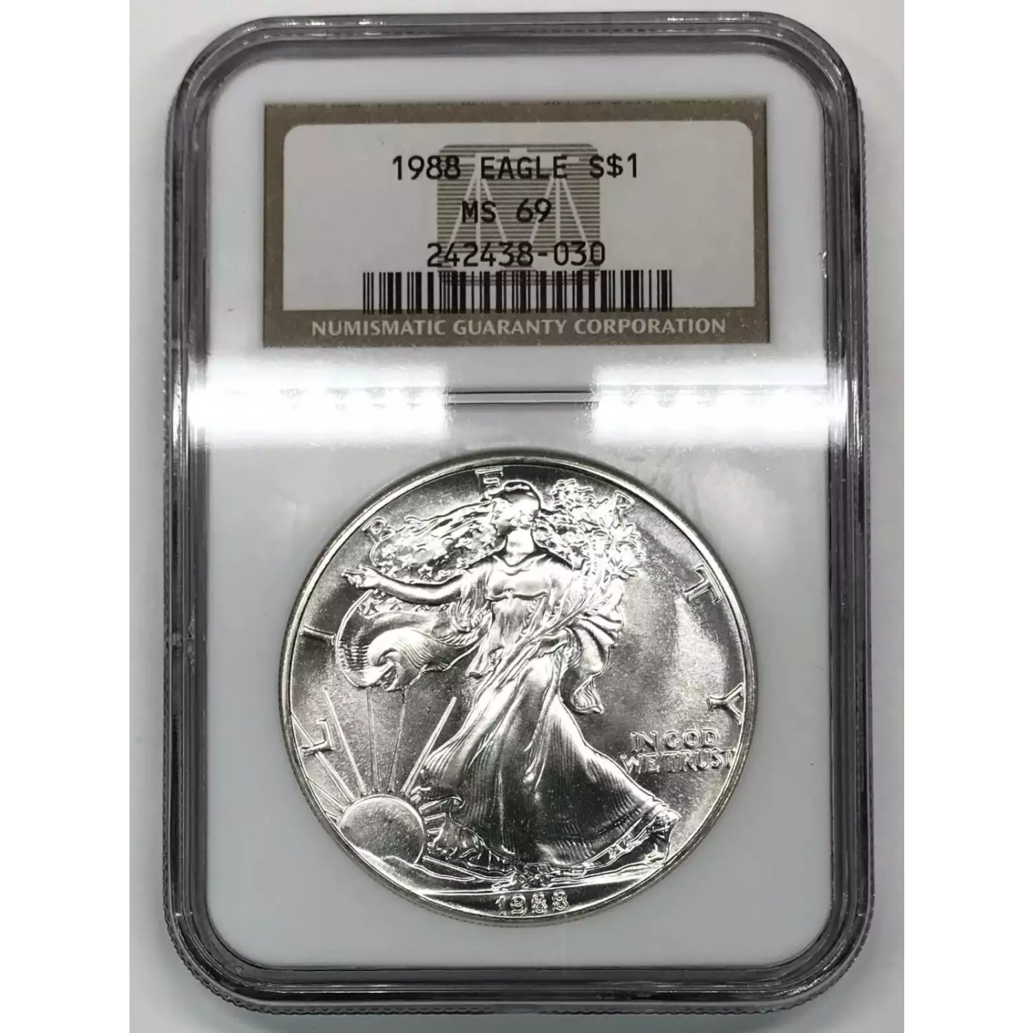 1988 Silver Eagle NGC MS-69 - Old Pueblo Coin