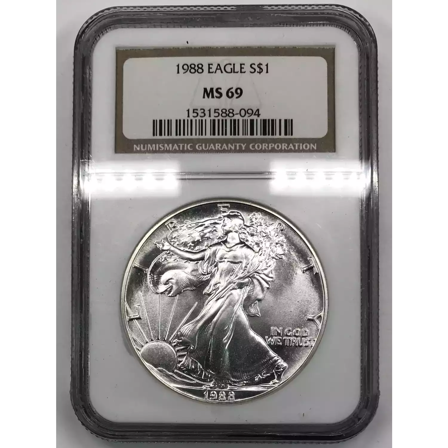 1988 Silver Eagle NGC MS-69 - Old Pueblo Coin