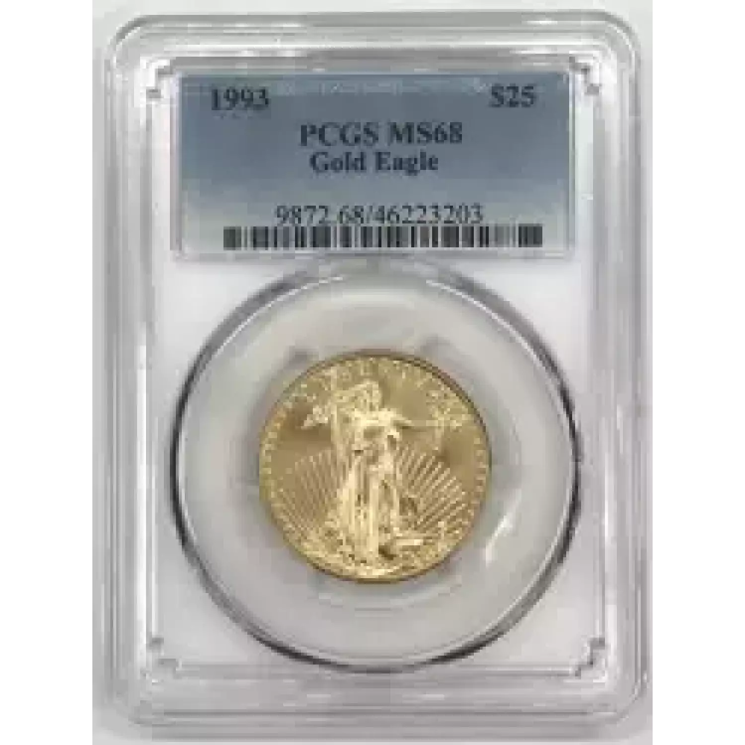 1993 1/2 oz $25 Gold Eagle PCGS MS-68 - Old Pueblo Coin