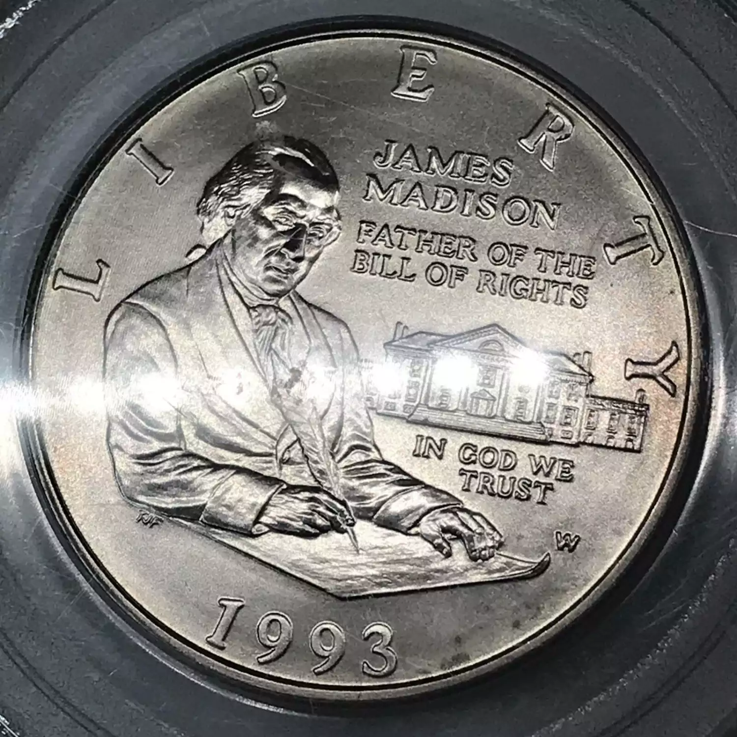 1993-W James Madison Bill of Rights Commemorative Silver Half Dollar ...