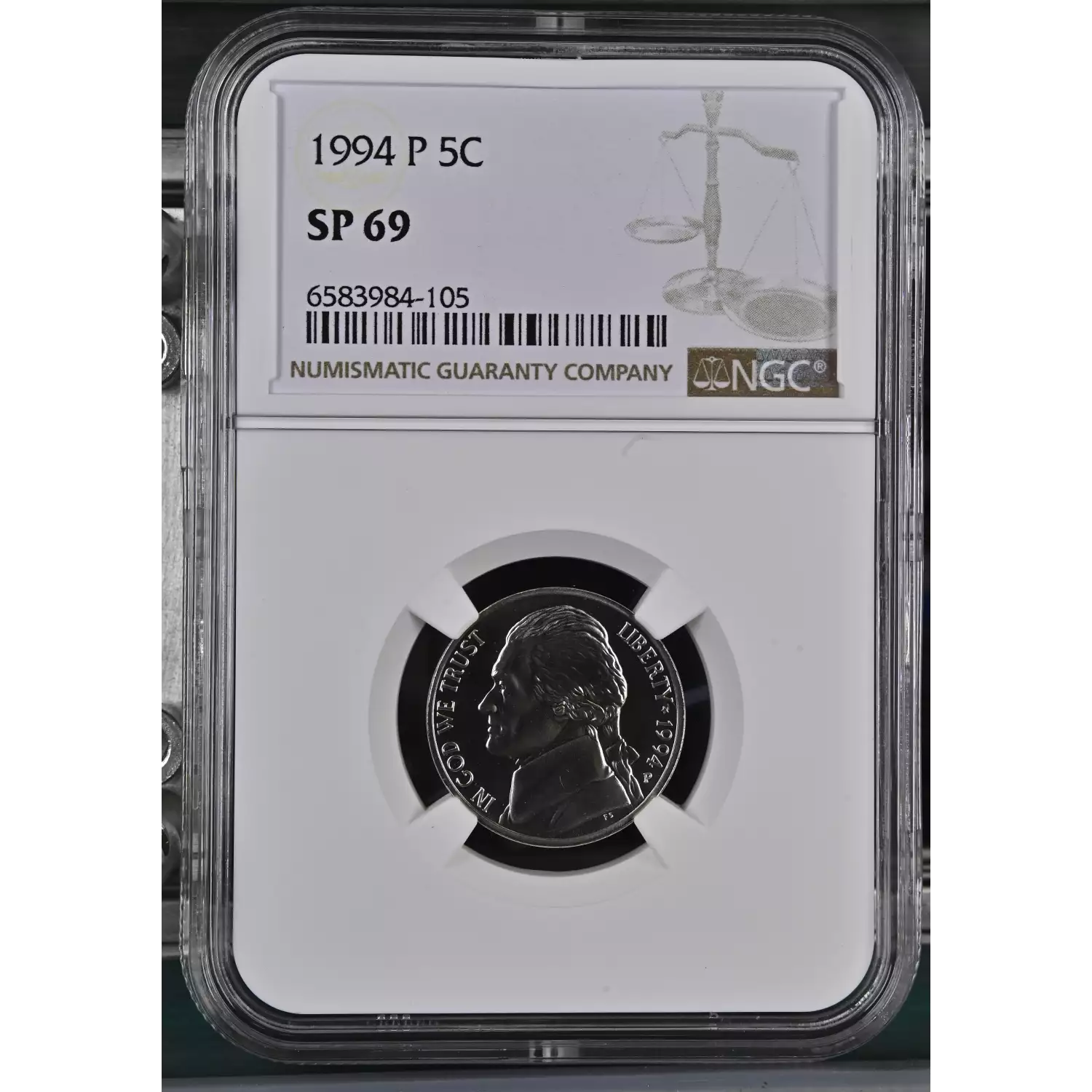 1994 Jefferson Nickel NGC SP-69 SMS Matte Finish - Old Pueblo Coin