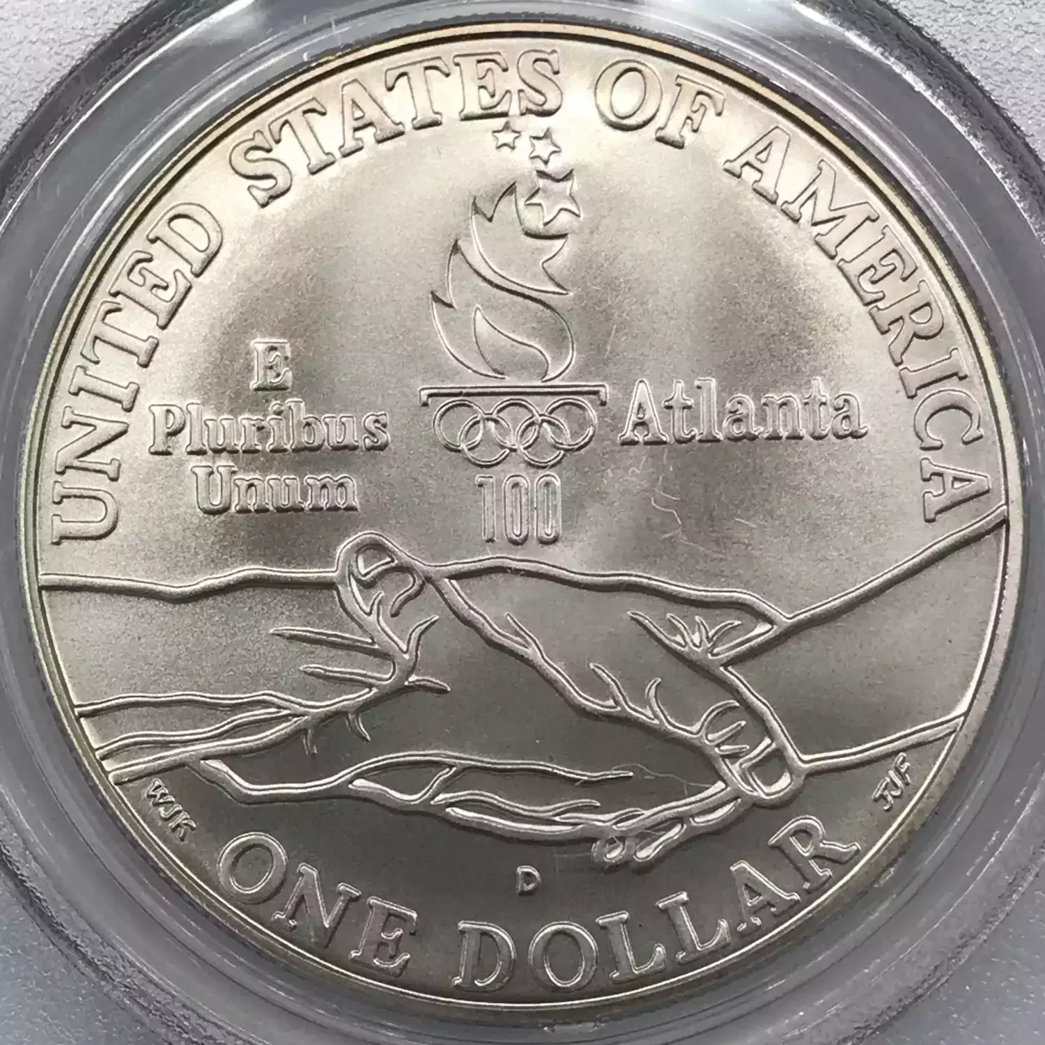 1995-D Atlanta Centennial Olympics Commemorative Silver Dollar PCGS MS ...