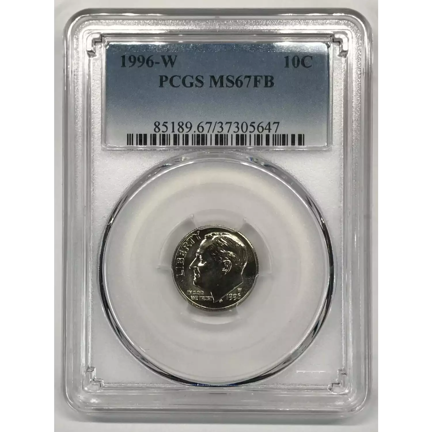 1996-W Roosevelt Dime PCGS MS-67 FB - Old Pueblo Coin