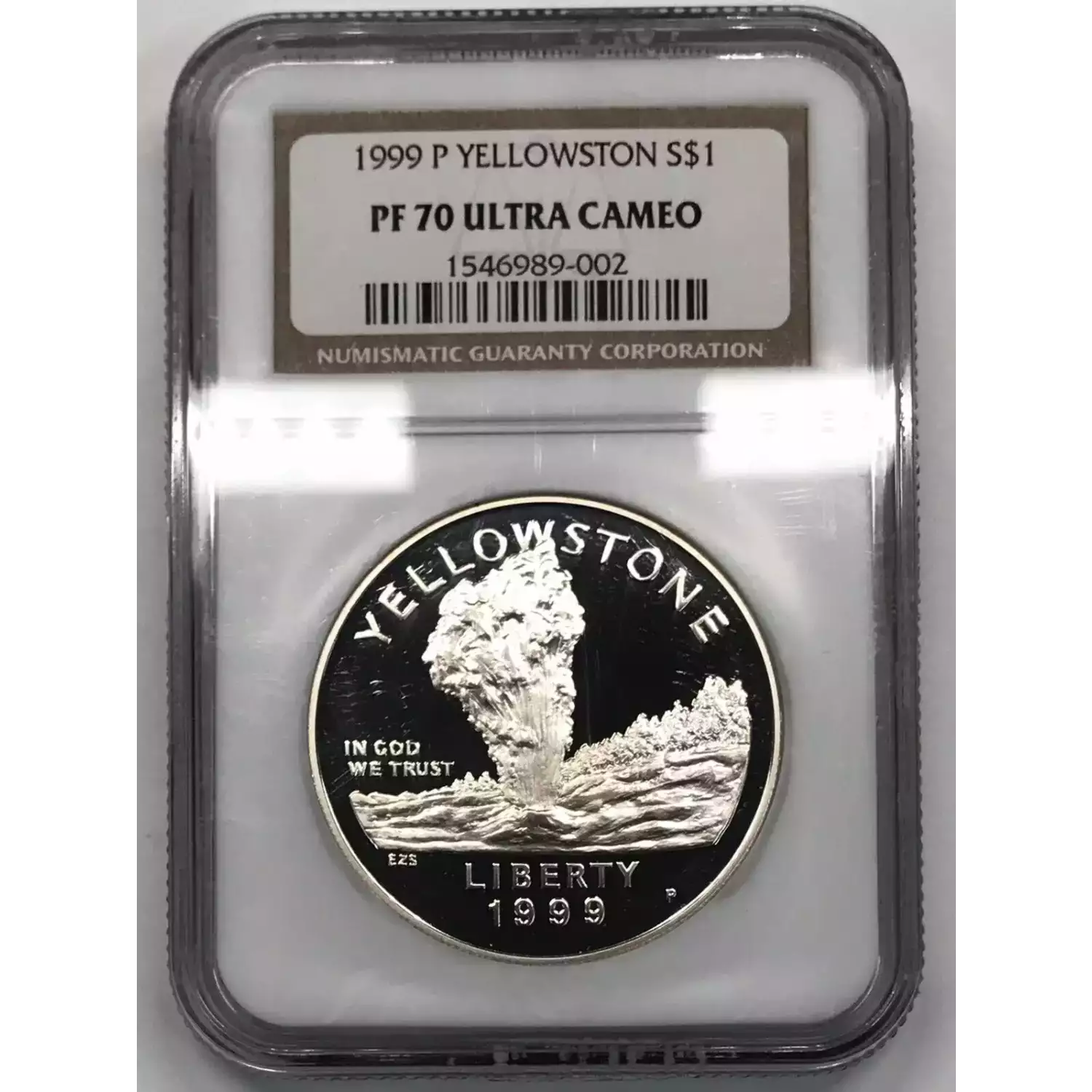 1999 Yellowstone National Park Commemorative Silver Dollar NGC PF-70 ...