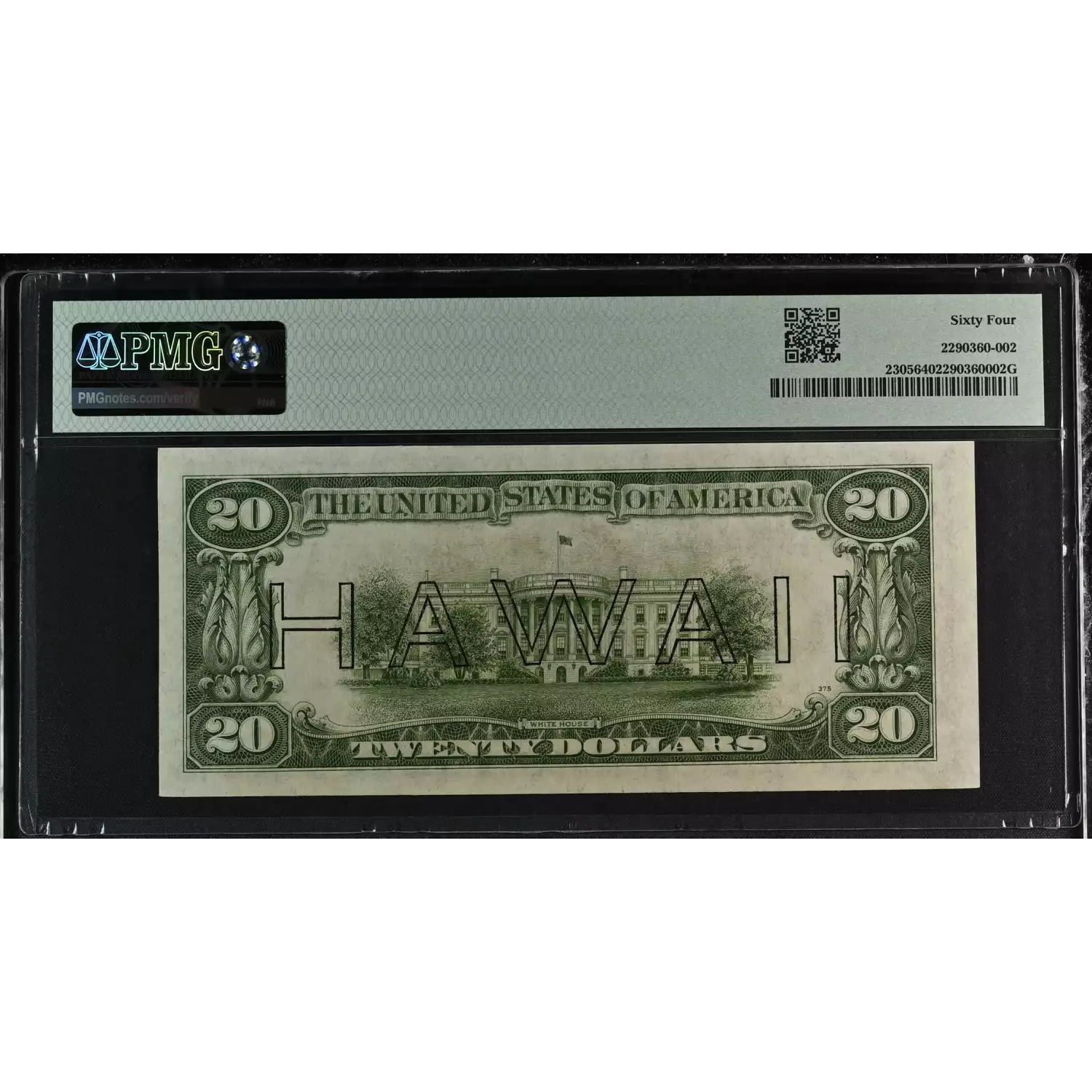 1934A $20 Hawaii - WWII Emergency Issue FRN PMG CU 64 - Old Pueblo Coin