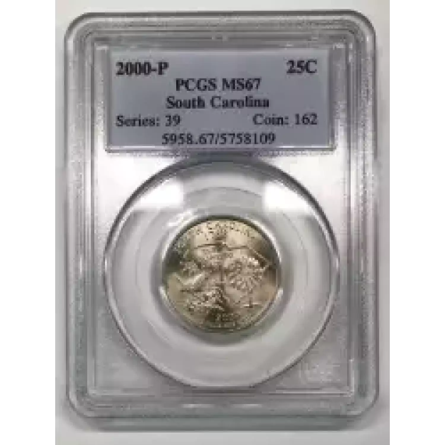 2000 State Quarter PCGS MS-67 South Carolina - Old Pueblo Coin