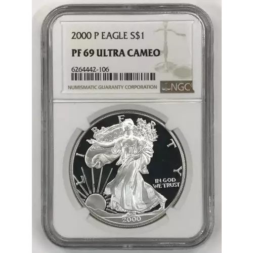 2000 Silver Eagle NGC PF-69 ULTRA CAMEO - Old Pueblo Coin