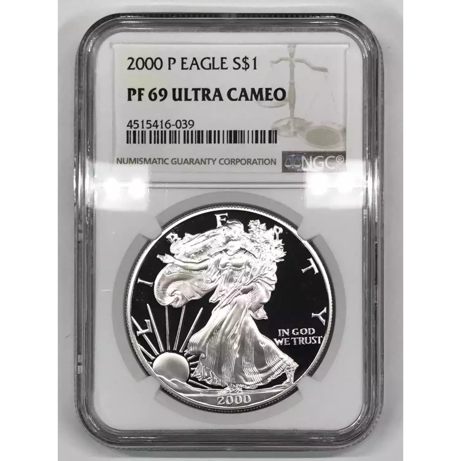 2000 Silver Eagle NGC PF-69 ULTRA CAMEO - Old Pueblo Coin