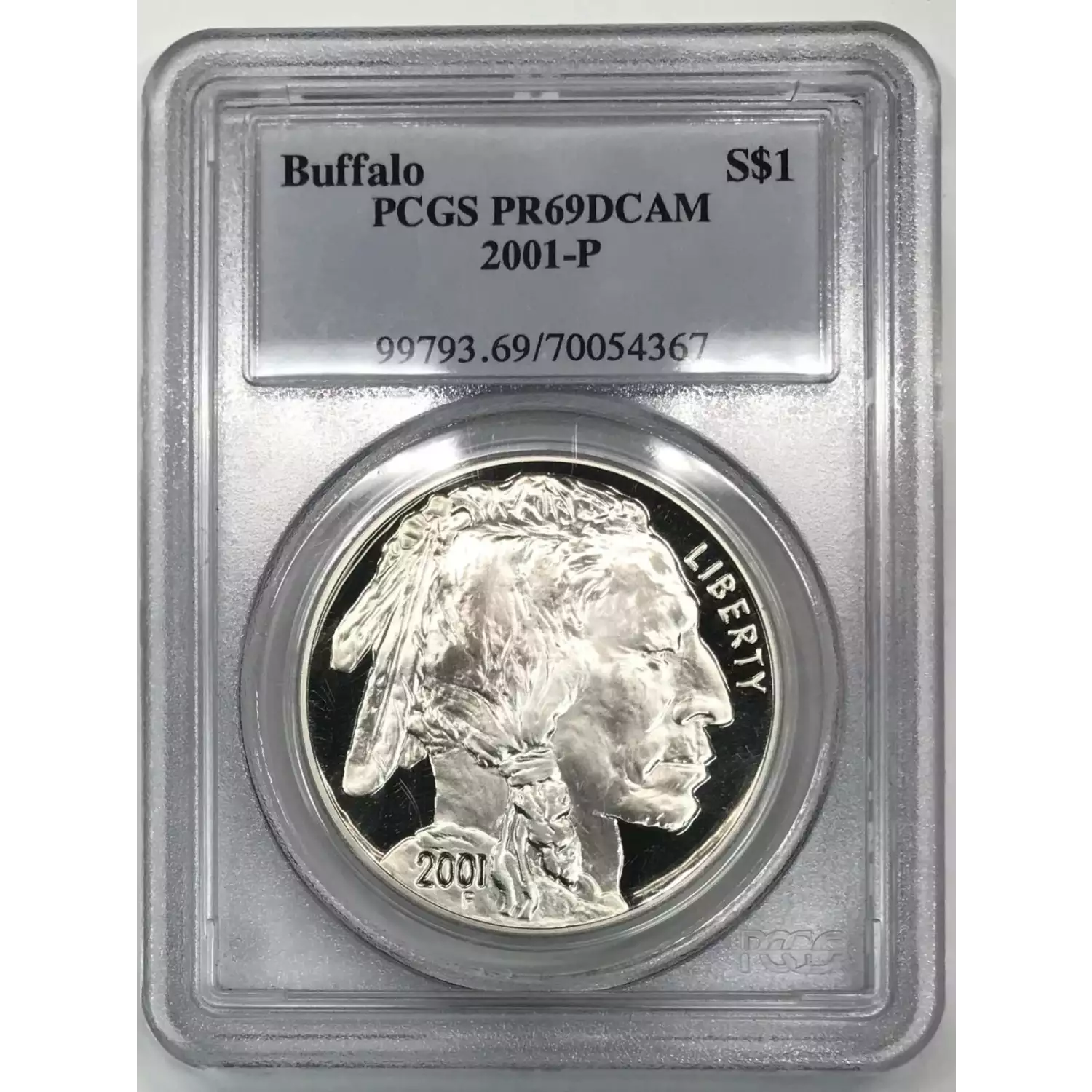 2001 American Buffalo Commemorative Silver Dollar PCGS PR-69 DCAM - Old Pueblo Coin
