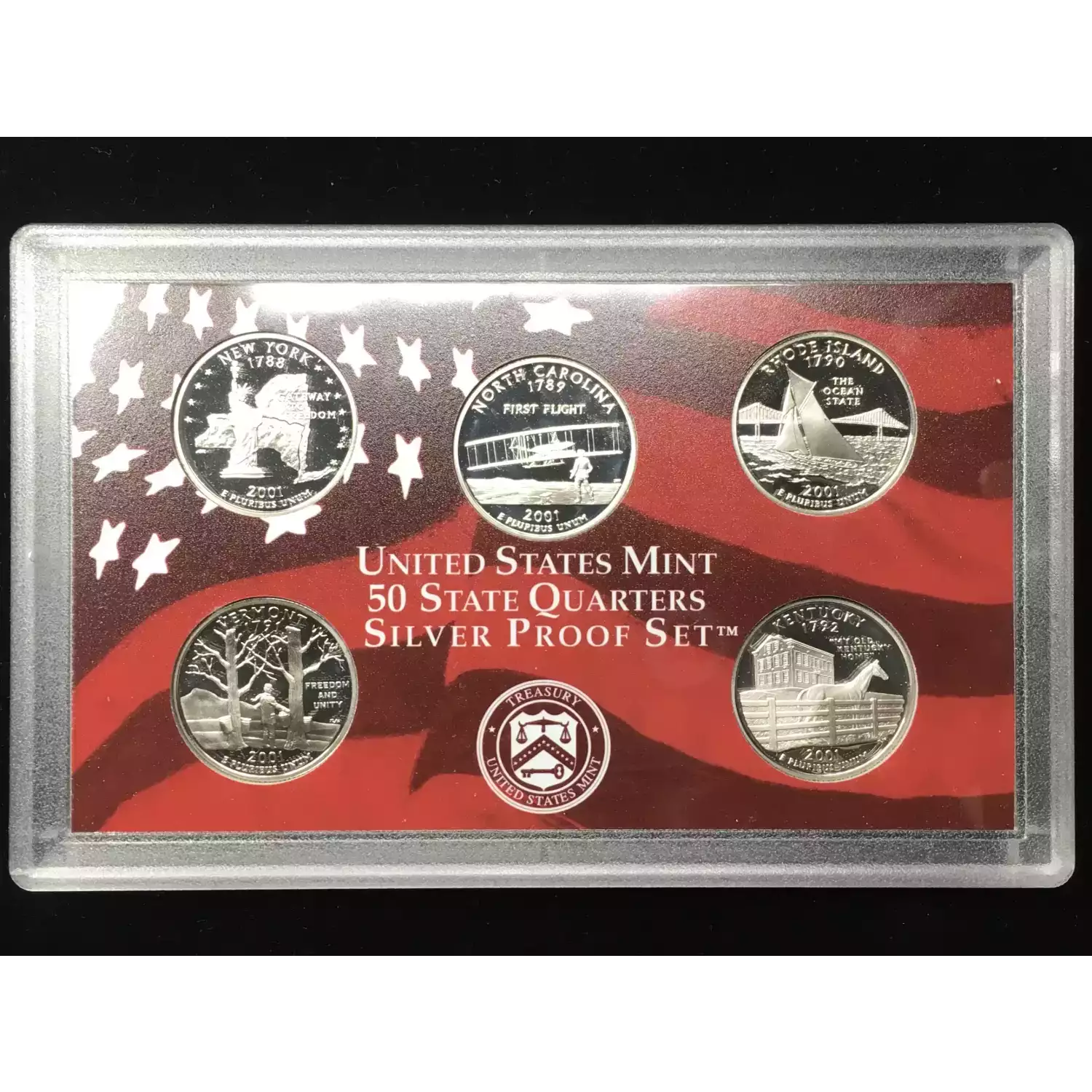 2001-S US Mint Silver Proof Set w OGP - Box & COA - Old Pueblo Coin