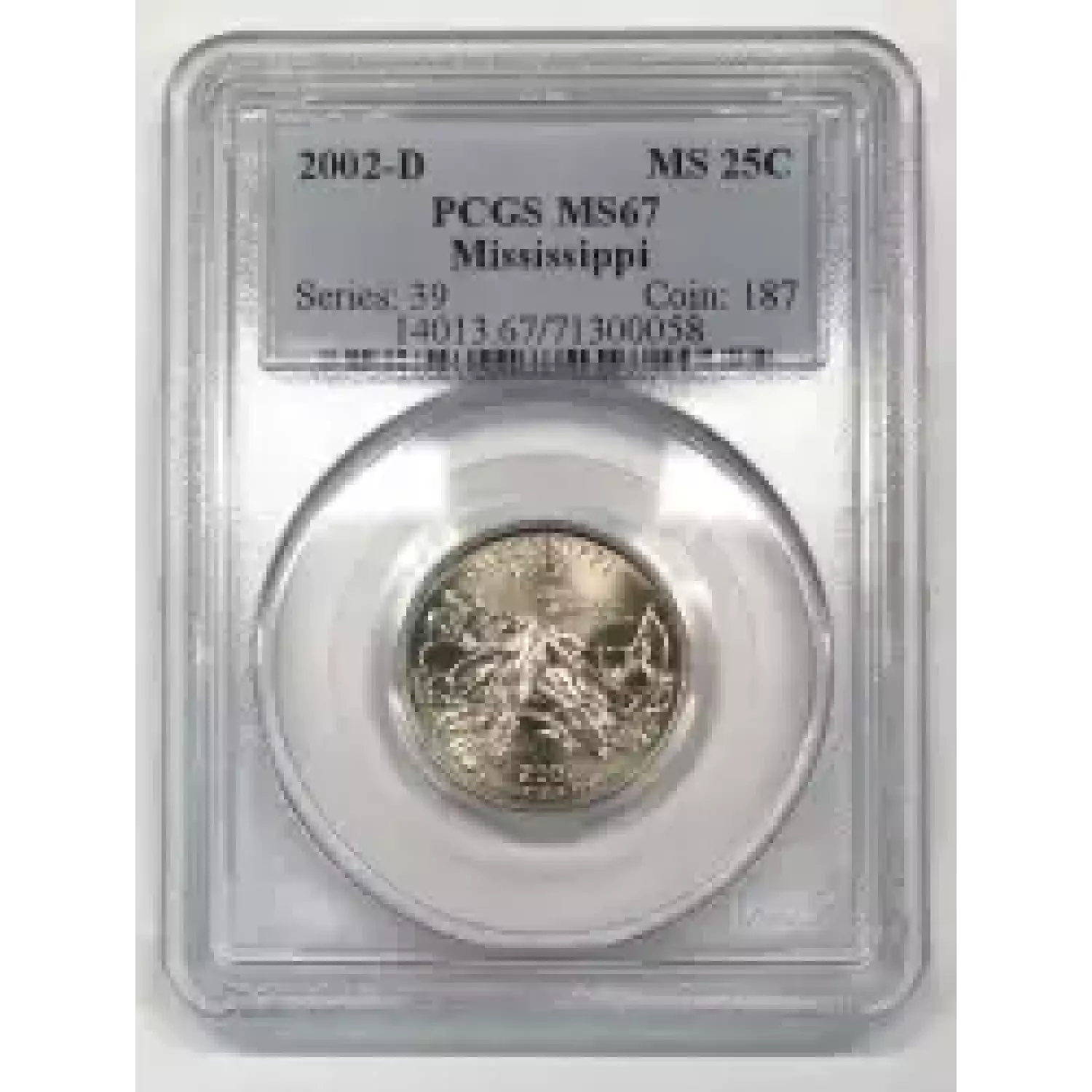 2002-D PCGS MS-67 Mississippi Quarter Doll Quarter Dollar - State ...