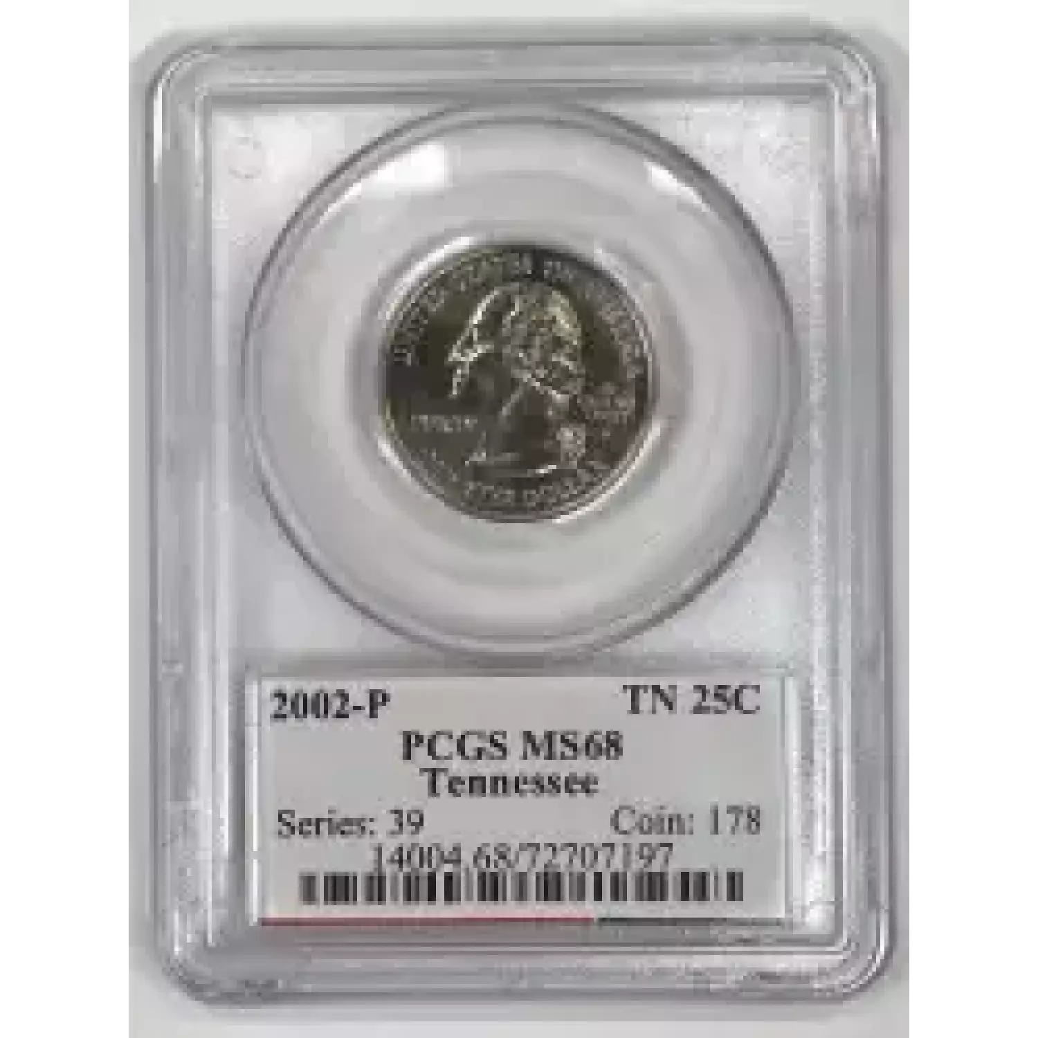 2002 State Quarter PCGS MS-68 Tennessee - Old Pueblo Coin