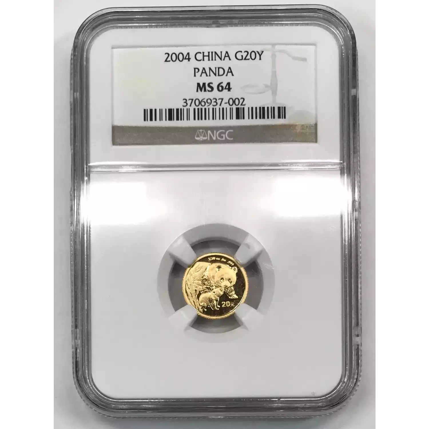 2004 CHINA, PEOPLE'S REPUBLIC Gold 20 YUAN NGC MS-64 Panda - Old Pueblo ...
