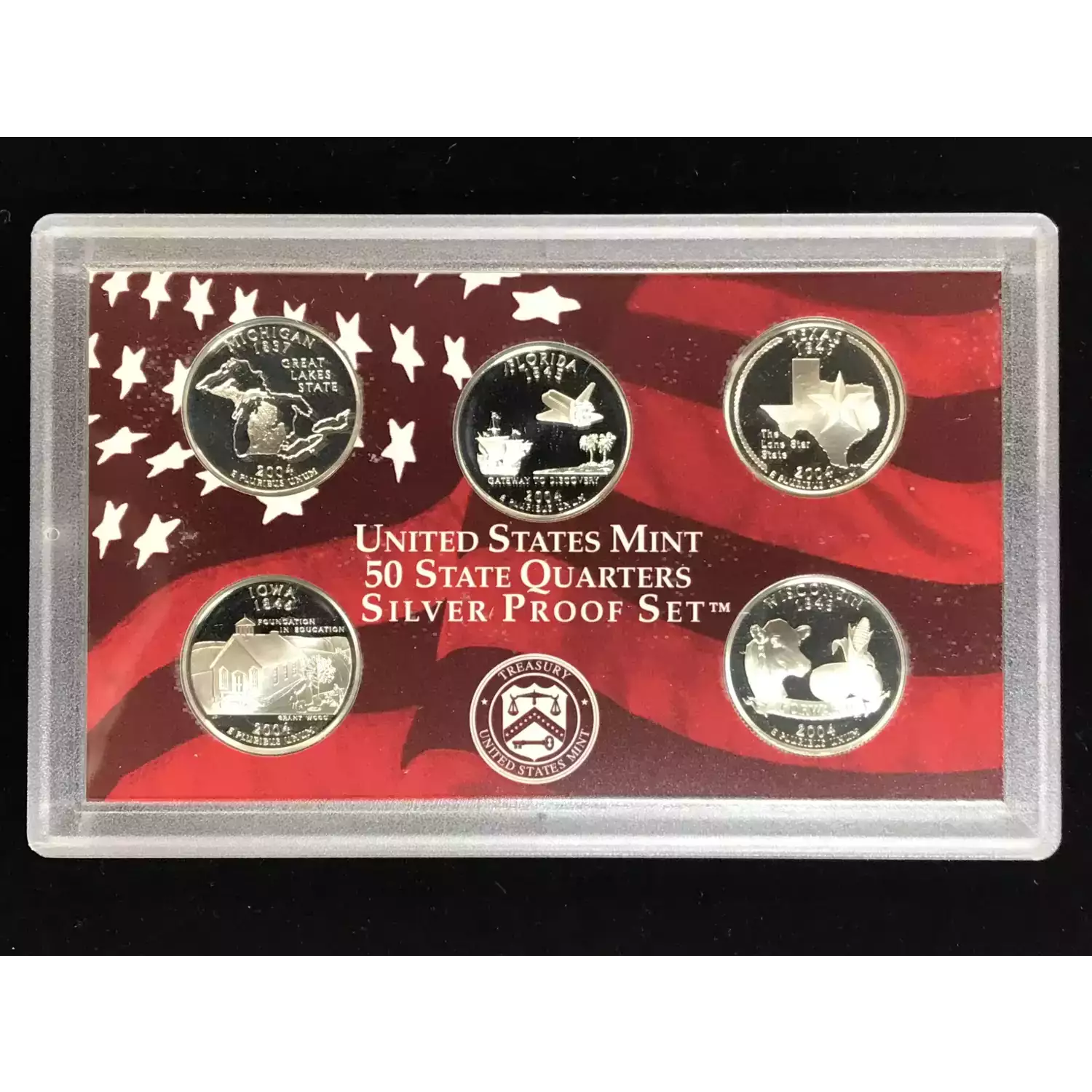 2004-S Silver Quarters Proof Set w US Mint OGP - Box & COA - Old Pueblo ...