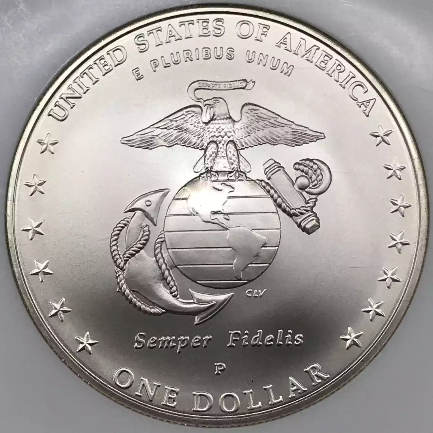 2005 Marine Corps 230th Anniversary Commemorative Silver Dollar NGC MS ...
