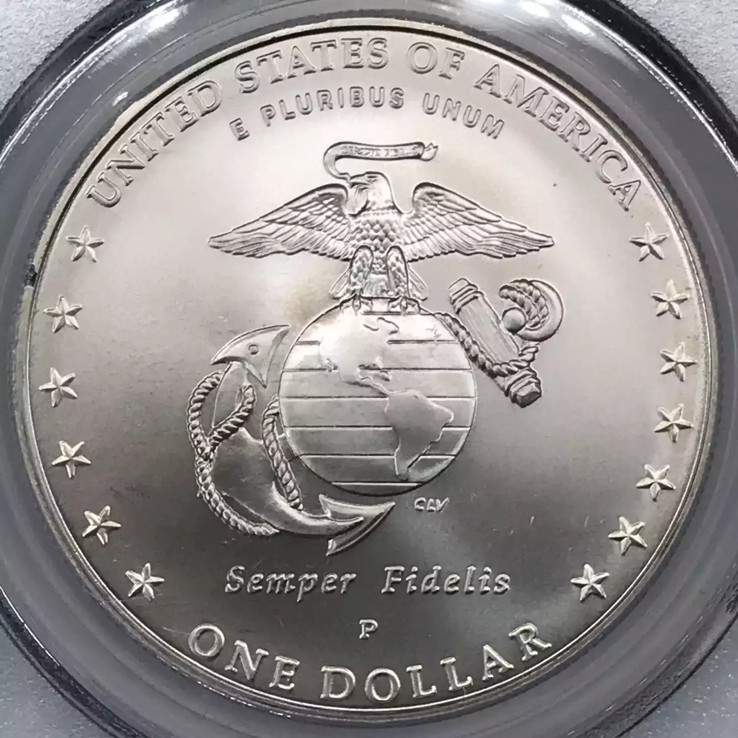 2005 Marine Corps 230th Anniversary Commemorative Silver Dollar PCGS MS ...