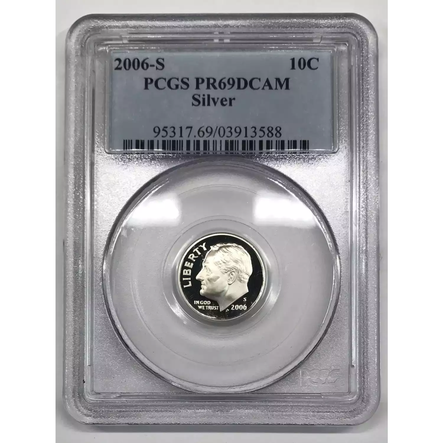 2006-S Roosevelt Dime PCGS PR-69 DCAM Silver - Old Pueblo Coin