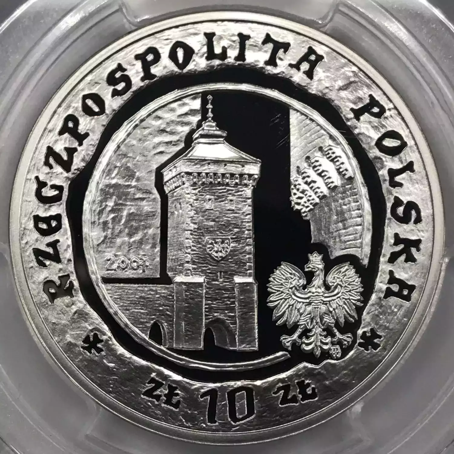 2007-MW POLAND Silver 10 ZLOTYCH PCGS PR-69 DCAM Krakow - Old Pueblo Coin