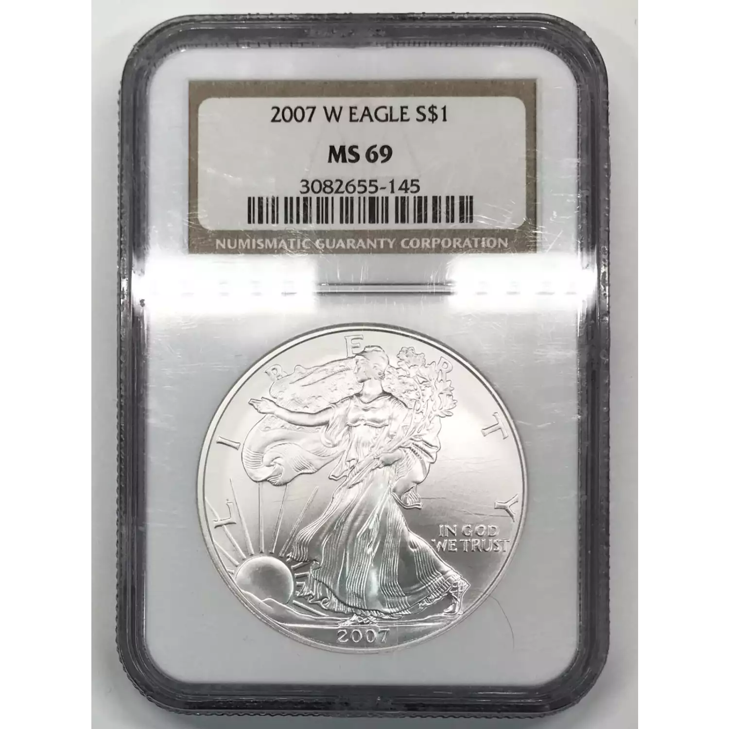 2007-W Silver Eagle NGC MS-69 Burnished - Old Pueblo Coin