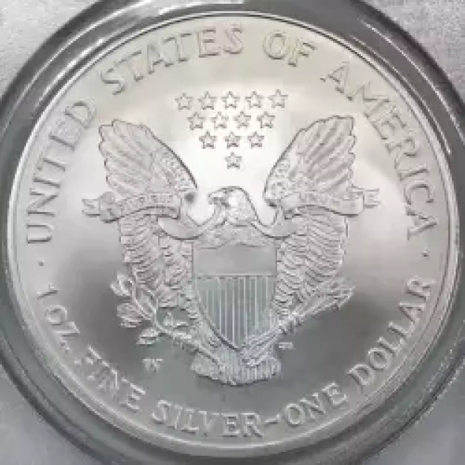 2008-W PCGS SP-69 Burnished Eagle, Reverse of 2007 First Strike Silver Eagle - Old Pueblo Coin