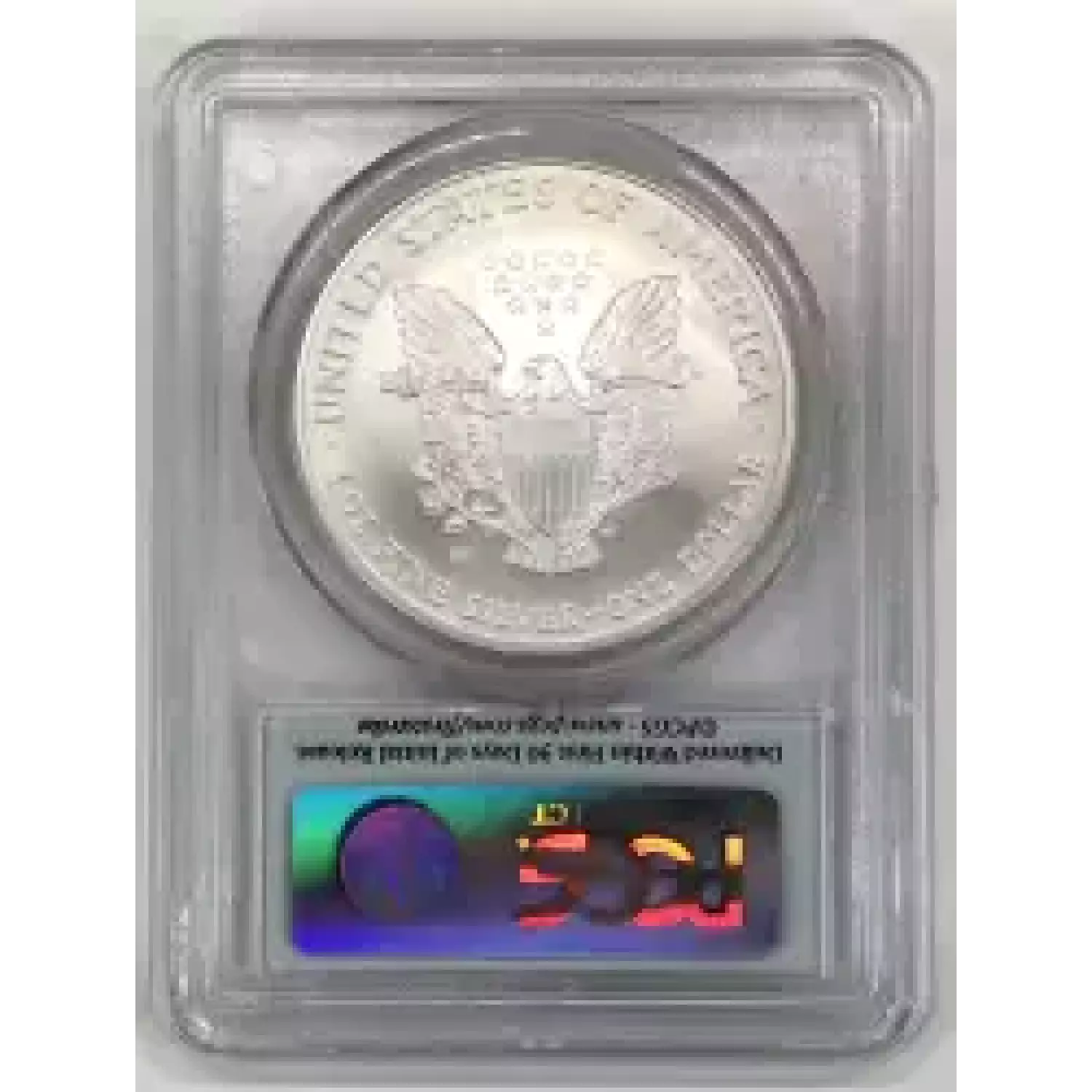 2008-W PCGS SP-69 Burnished Eagle, Reverse of 2007 First Strike Silver Eagle - Old Pueblo Coin