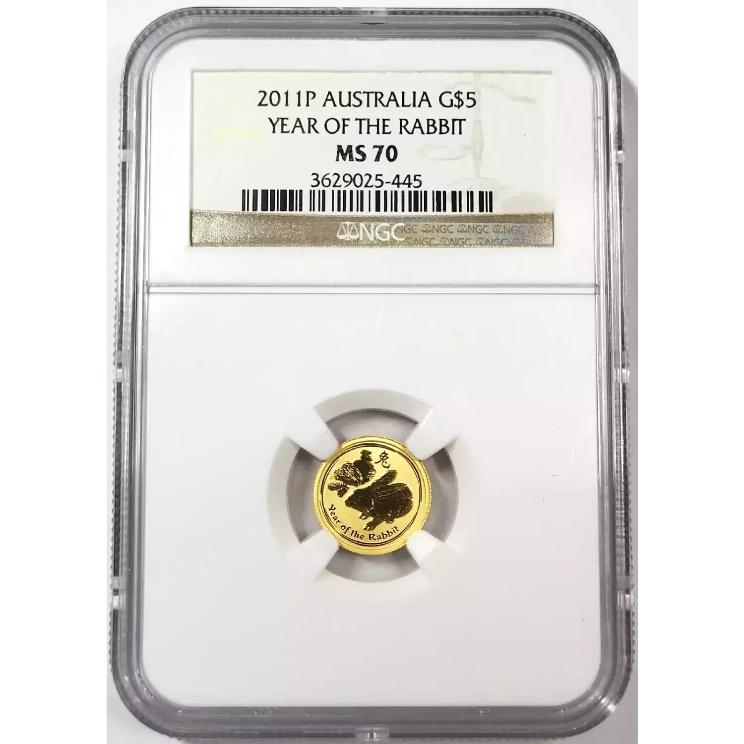 2011 AUSTRALIA Gold 5 DOLLARS NGC MS-70 YEAR OF THE RABBIT - Old Pueblo ...