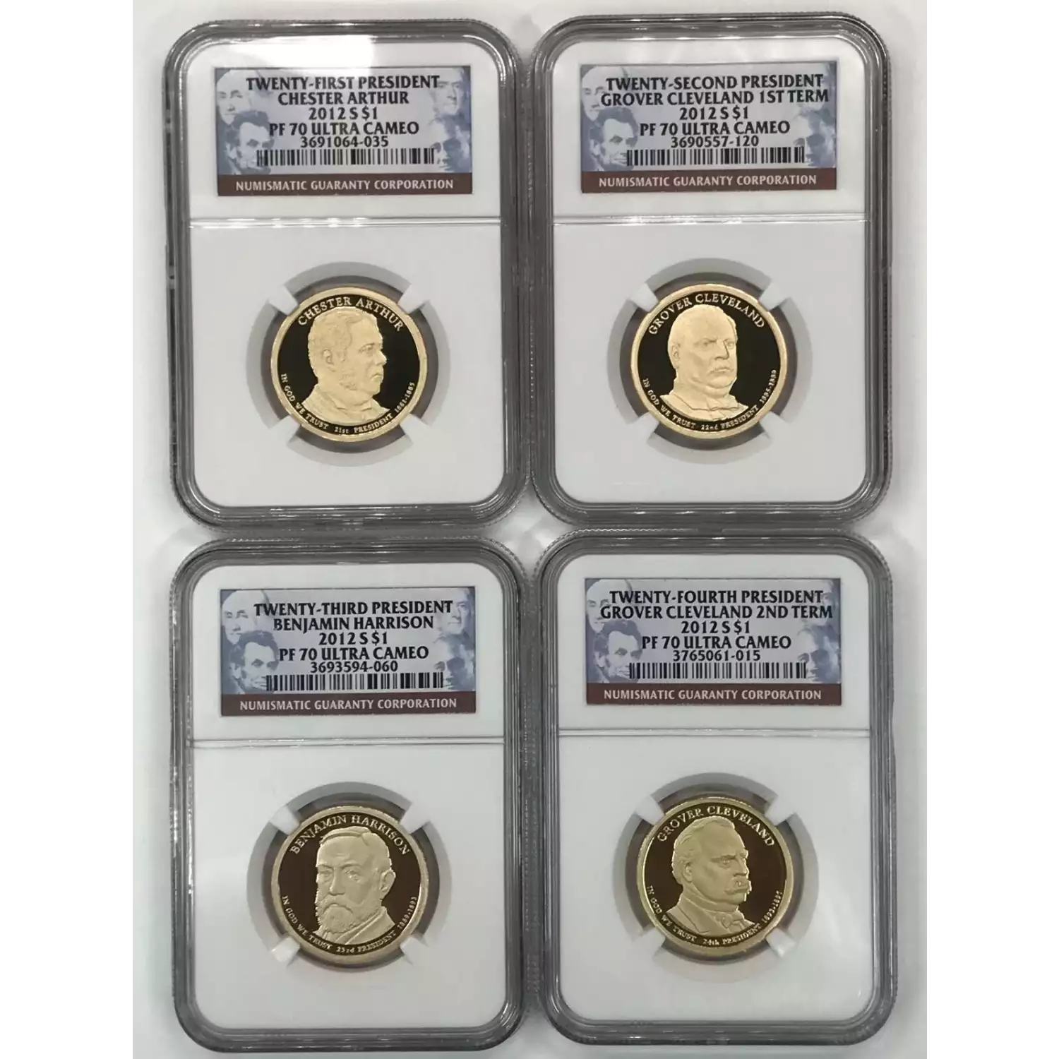 2012-S Presidential Dollar NGC PF-70 ULTRA CAMEO 4-Coin Set - Old ...