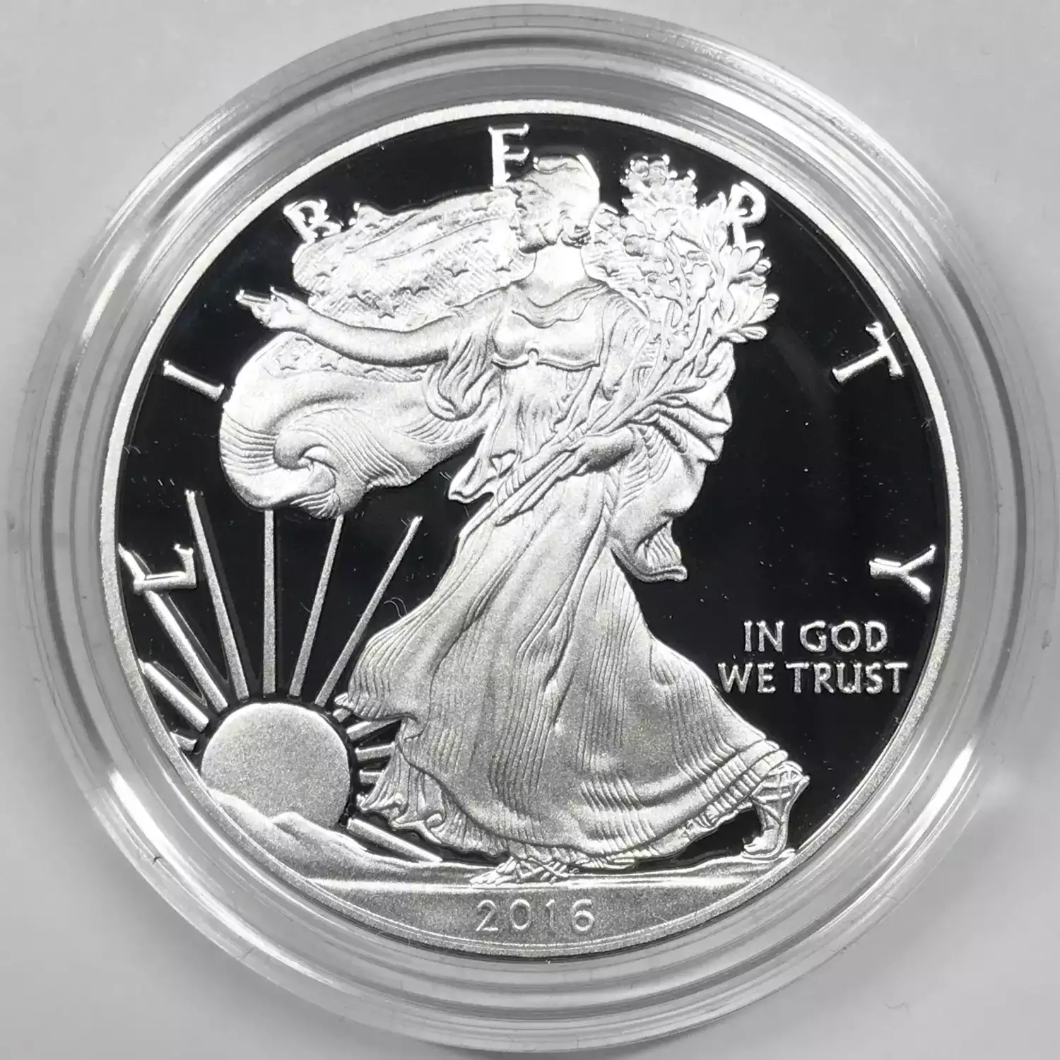 2016-W Proof Silver Eagle w OGP - Box & COA - 30th Anniversary Edge ...