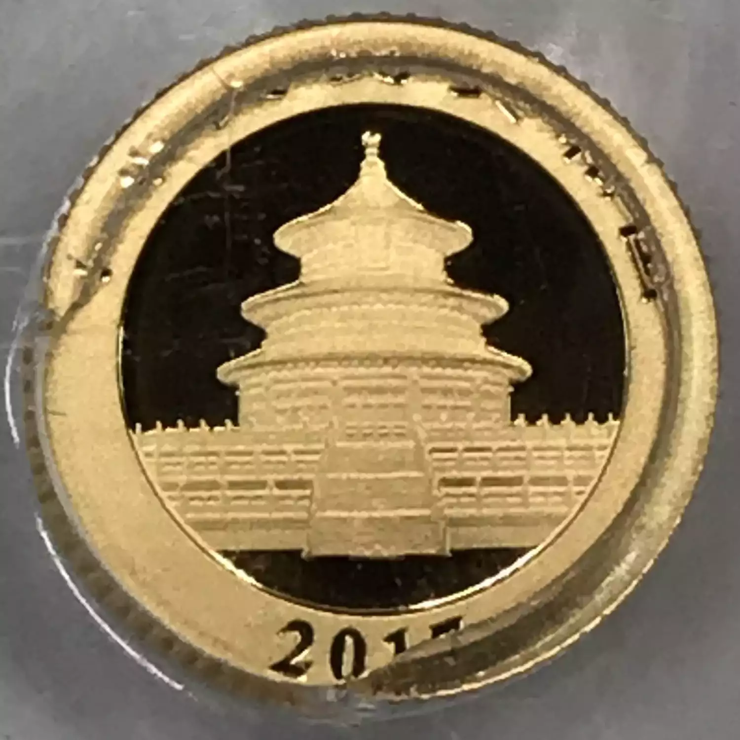 2017 CHINA, PEOPLE'S REPUBLIC 1 gram (g) Gold Panda 10 Yuan PCGS MS-69 ...