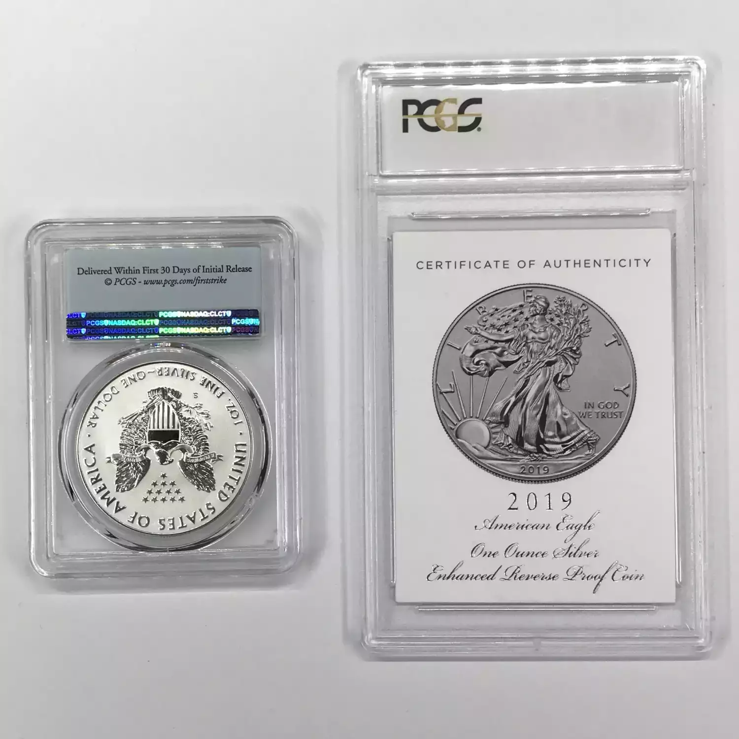 2019-S Silver Eagle PCGS PR-70 Enhanced Reverse Proof First Strike - Old Pueblo Coin