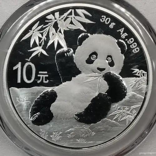 2020-(S) China 30 g Silver Panda 10 Yuan PCGS MS-70 Struck at Shanghai ...