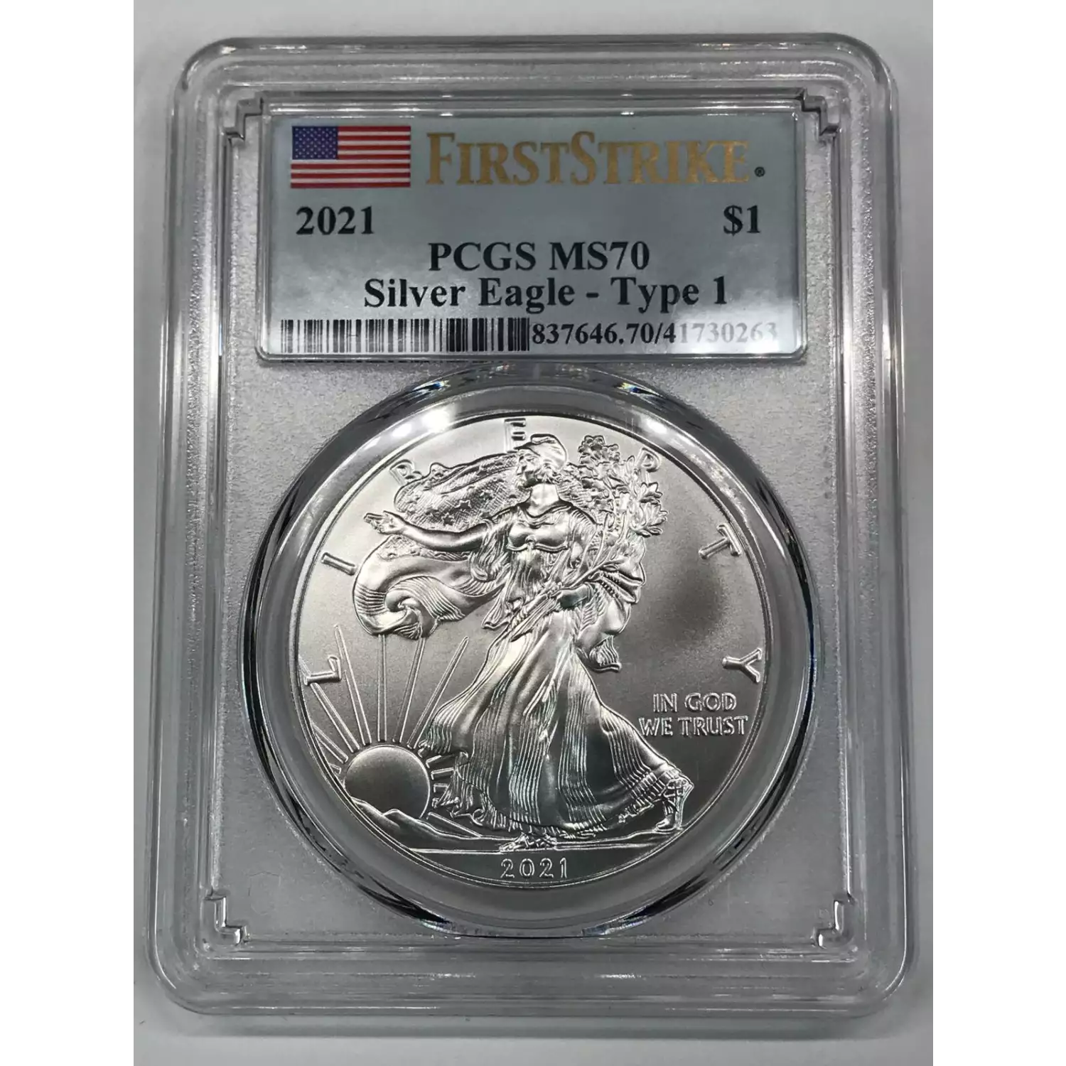 2021 Silver Eagle PCGS MS-70 Type 1 First Strike - Old Pueblo Coin