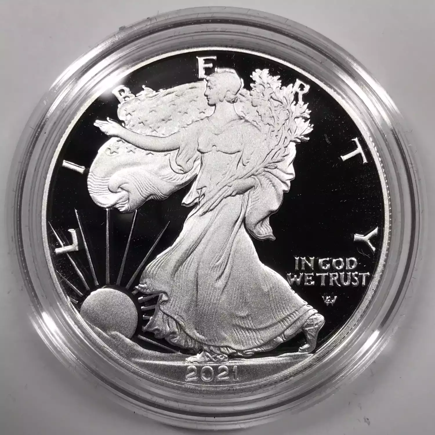 2021-S Type 2 (Eagle Landing) Proof Silver Eagle w OGP - Box & COA ...