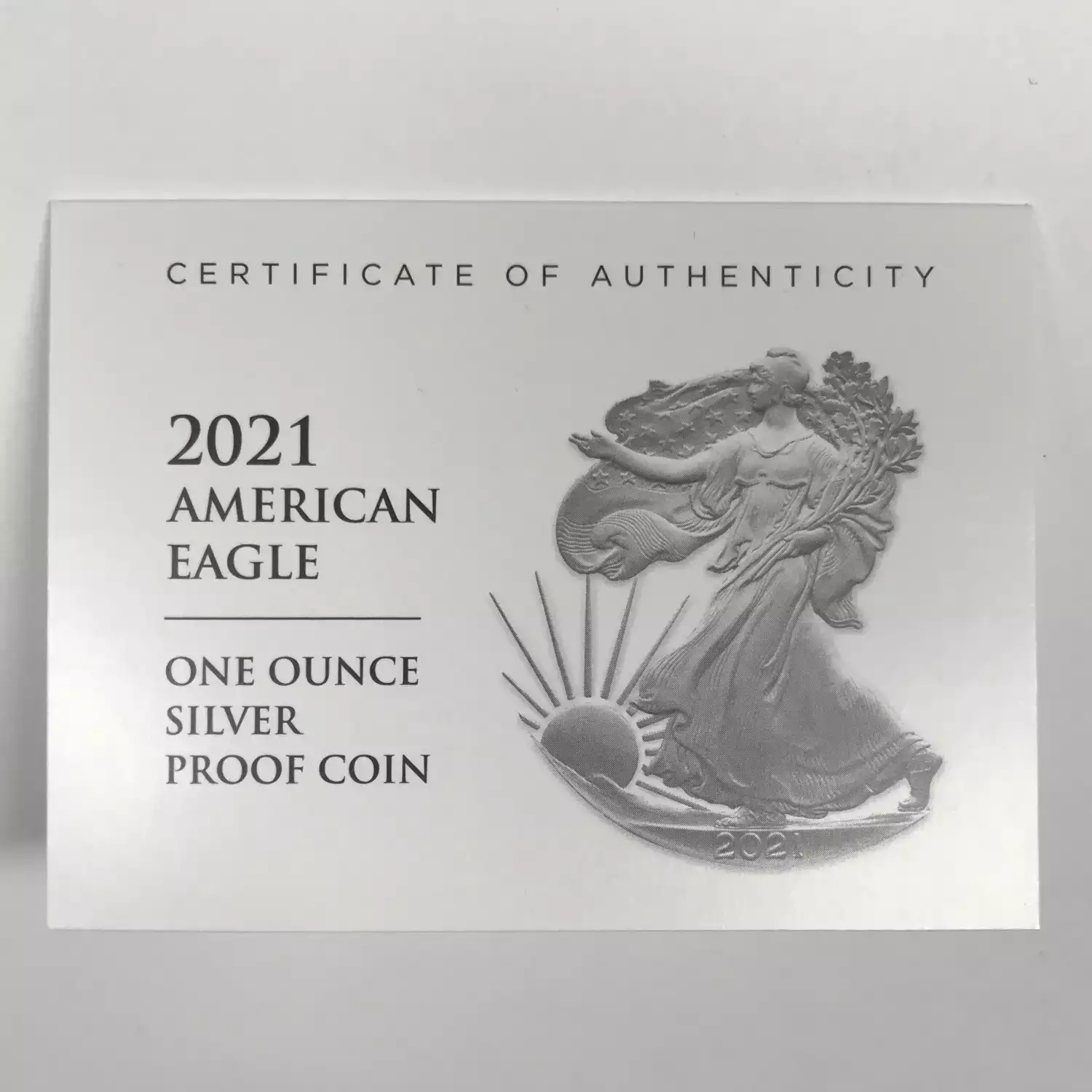 2021-S Type 2 (Eagle Landing) Proof Silver Eagle w OGP - Box & COA ...