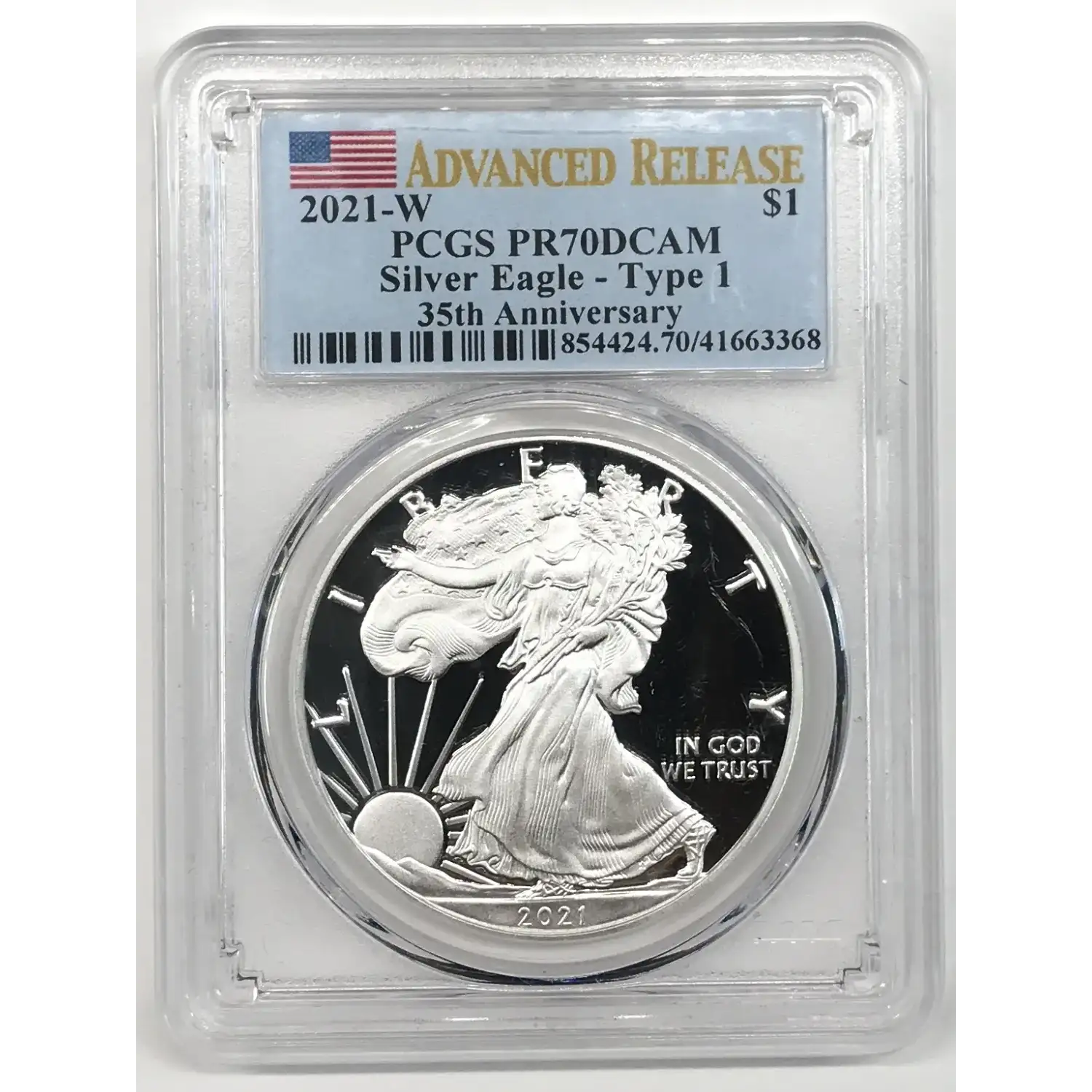 2021-W Silver Eagle PCGS PR-70 DCAM Type 1 Advanced Release - Old ...