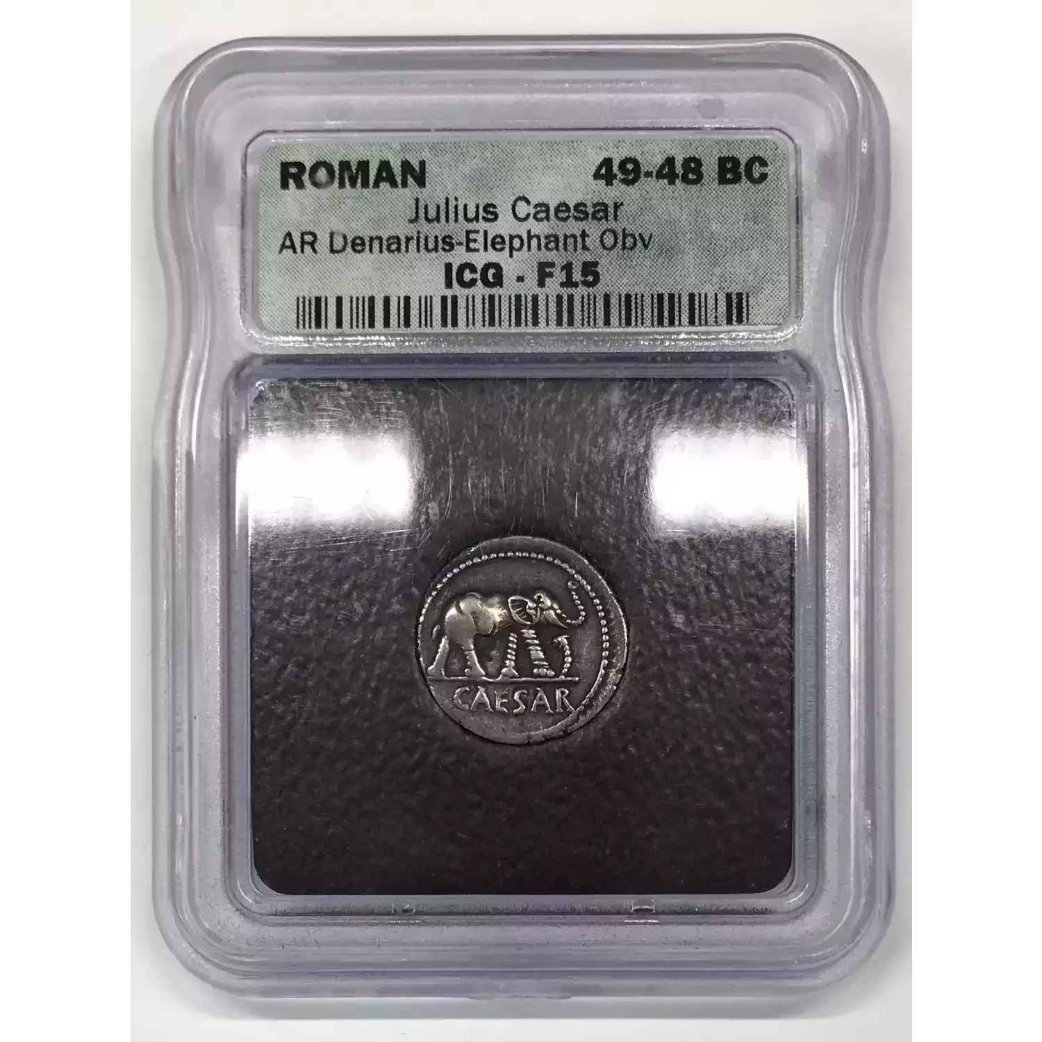 49-48 BC Roman Republic Ancient Coin ICG F-15 Roman Republic Julius ...