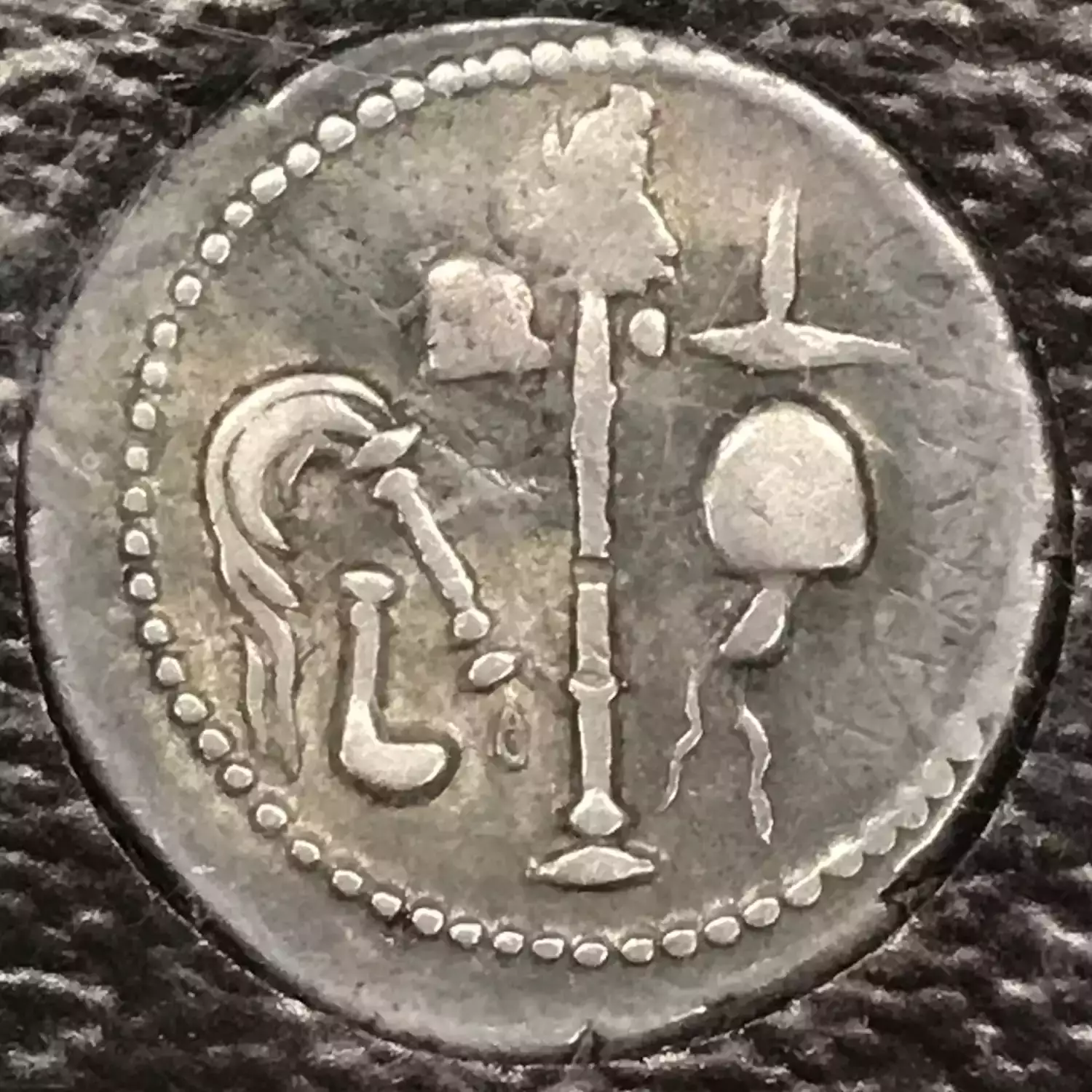 49-48 BC Roman Republic Ancient Coin ICG F-15 Roman Republic Julius ...