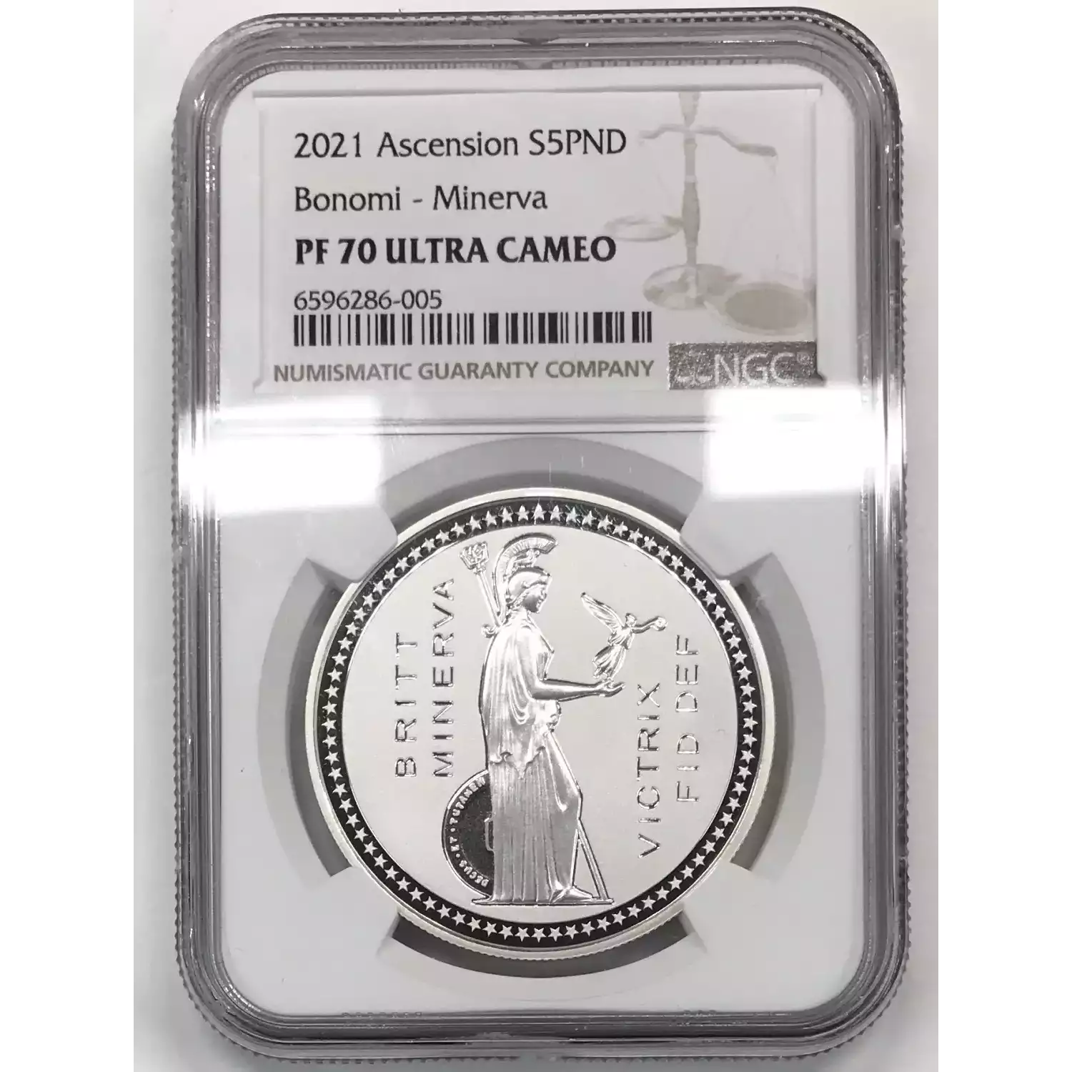 2021 ASCENSION ISLAND Silver 5 POUNDS NGC PF-70 ULTRA CAMEO Bonomi ...